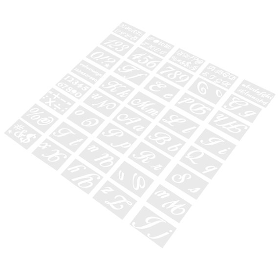 Masteelf 40 Pcs Wall Spraying Templates Drawing Number Stencil Journal ...