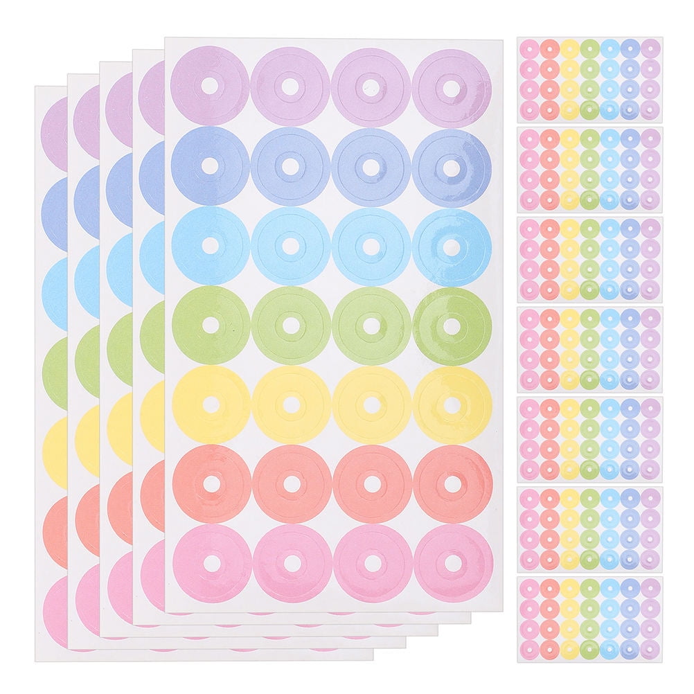 Masteelf 40 Sheet Self Adhesive Hole Reinforcement Stickers Hole Punch ...