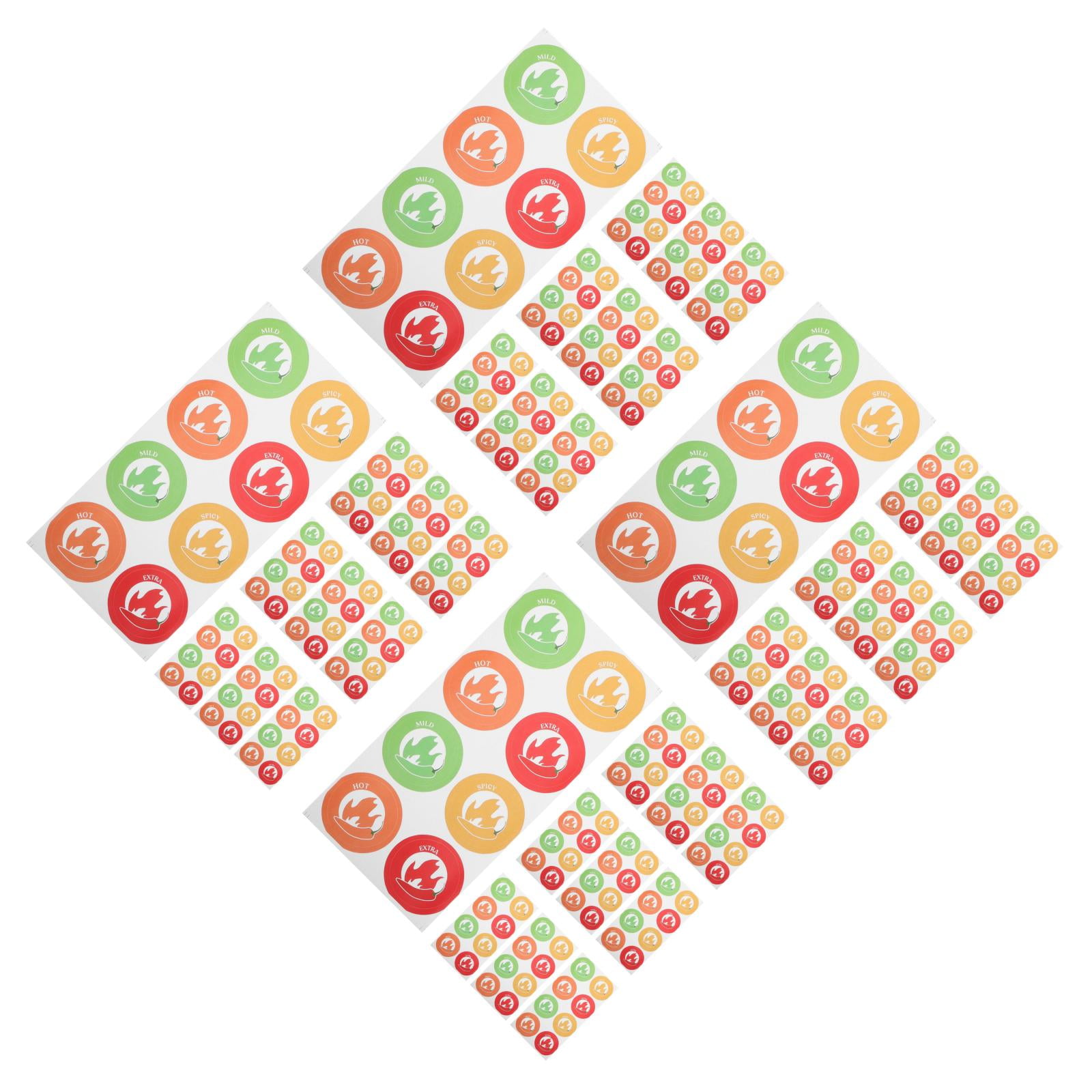 Masteelf 40 Sheets Of Hot Food Decals Spicy Warning Stickers For Food ...