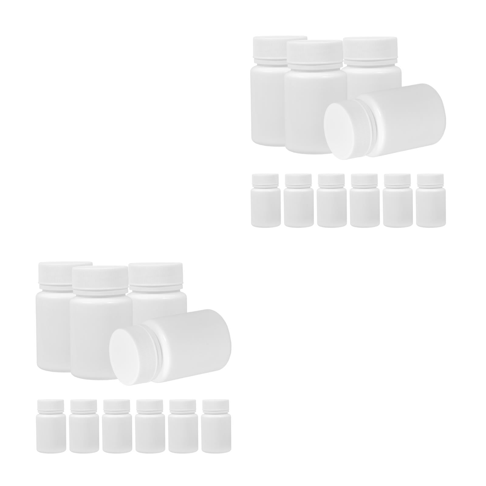 Masteelf 40 pcs 50ml White Plastic Pill Bottles Empty Medicine Storage ...