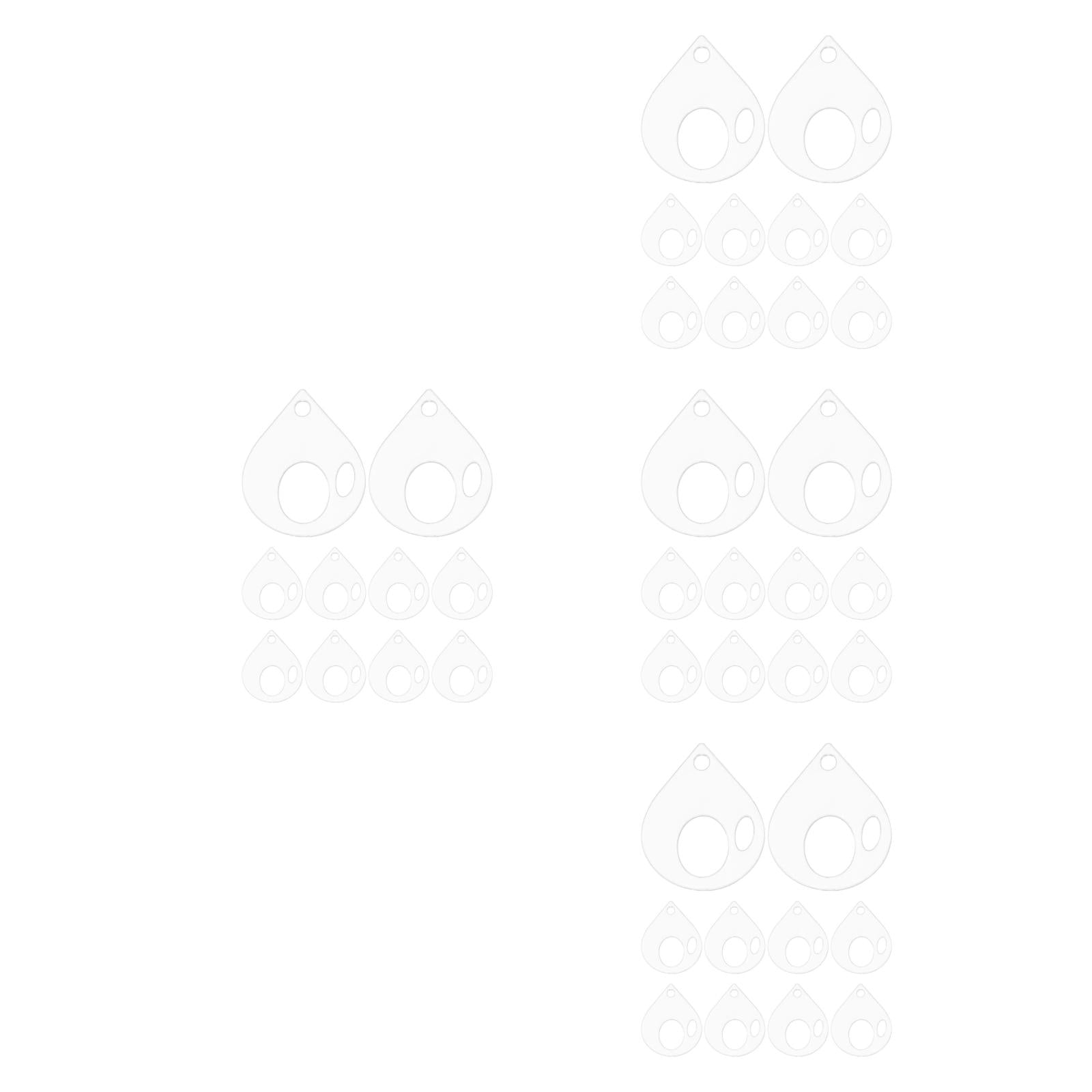 Masteelf 40 pcs Acrylic Floss Drops Clear Embroidery Thread Organizer ...