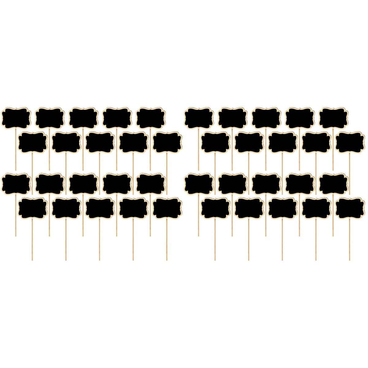 Masteelf 40 pcs Blackboard Toppers Wooden Message Board Chalkboard ...