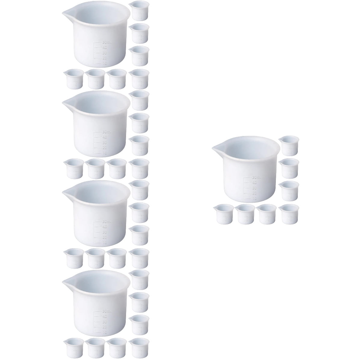 Masteelf 40 pcs Epoxy Mixing Cups Scaled Epoxy Measuring Cup DIY Epoxy ...