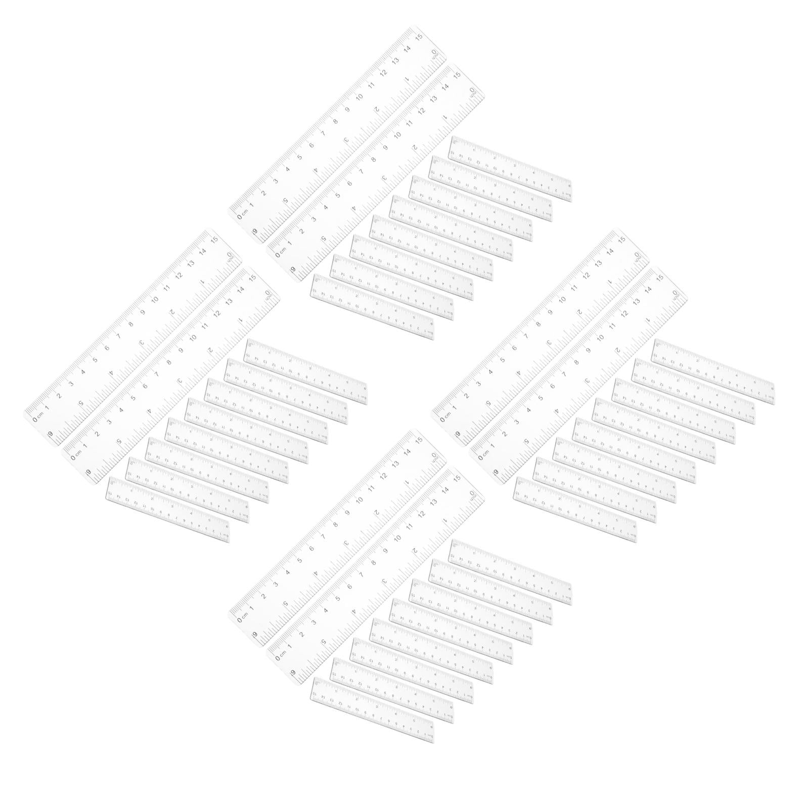 Masteelf 40 pcs Ruler Transparent Aesthetic Ruler Student Ruler ...