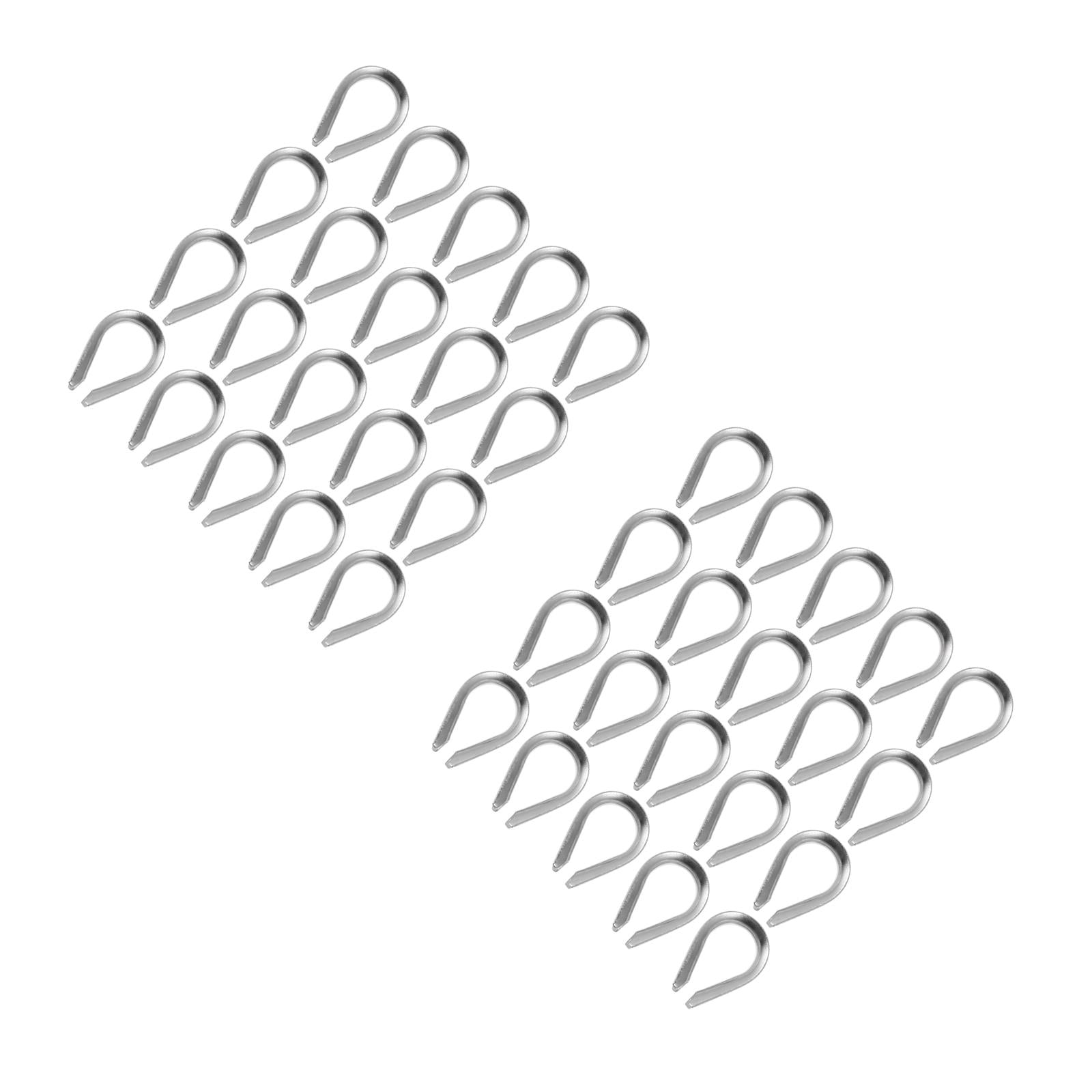 Masteelf 40 pcs Stainless Steel Wire Rope Tube Thimble Rigging Heavy ...