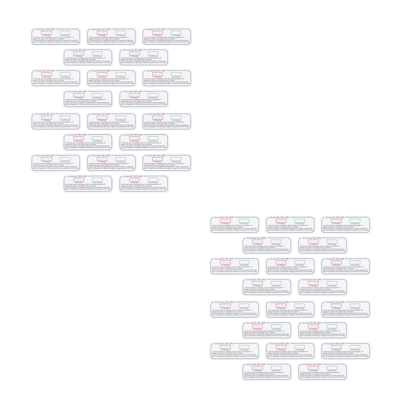 Masteelf 40 pcs Uv Test Cards For Accurate Uvc And Uva Detection Light ...