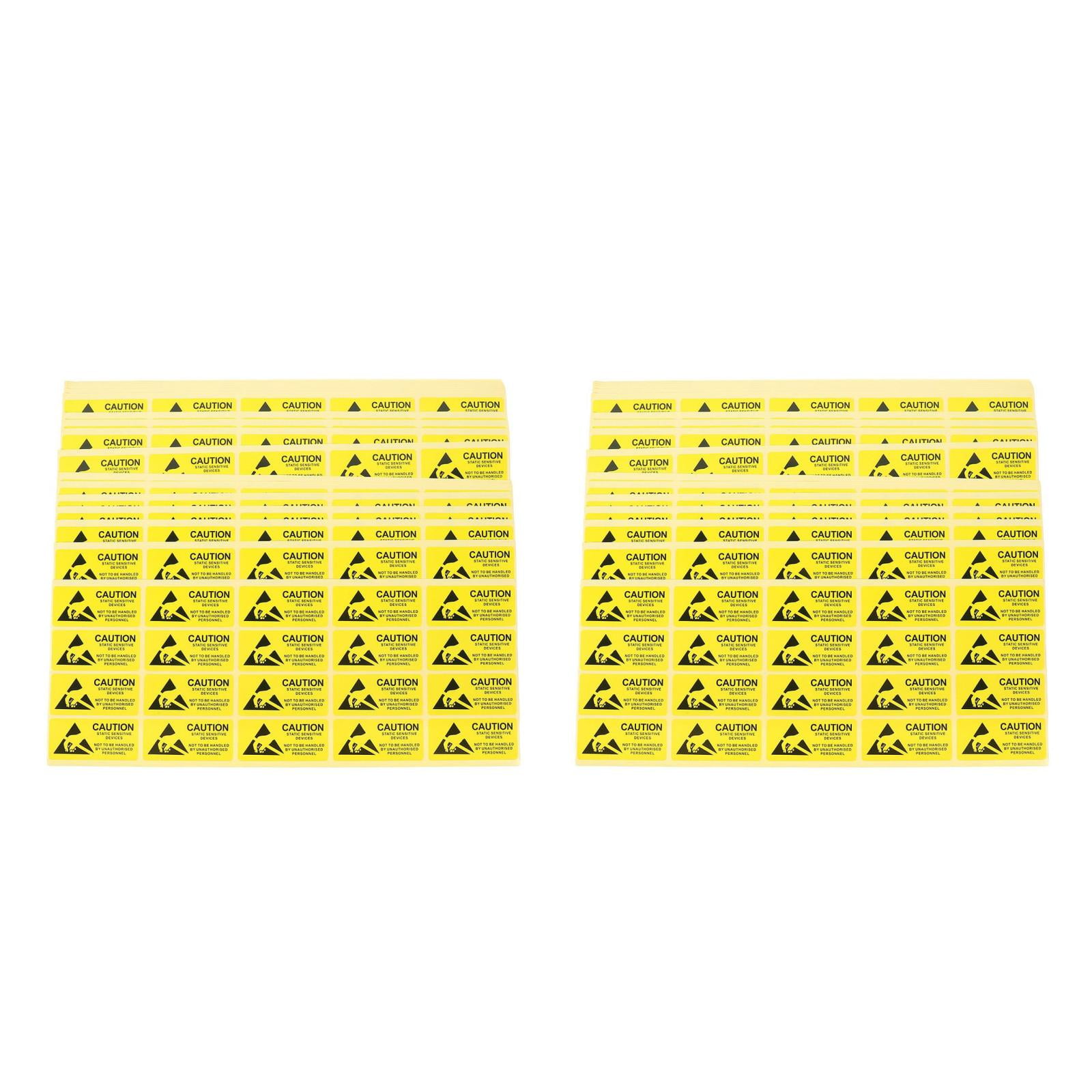 Masteelf 400 Pcs Self Adhesive Static Warning Sticker Label ...