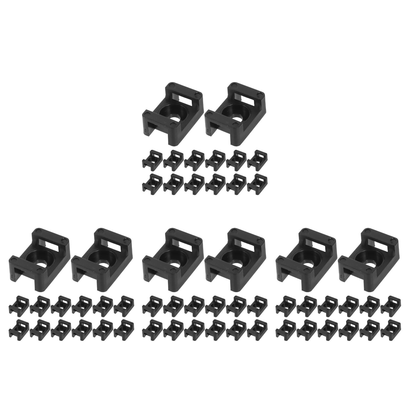 Masteelf 400 pcs Zip Tie Base Saddle Type Mounts Base Wire Cable Clips ...