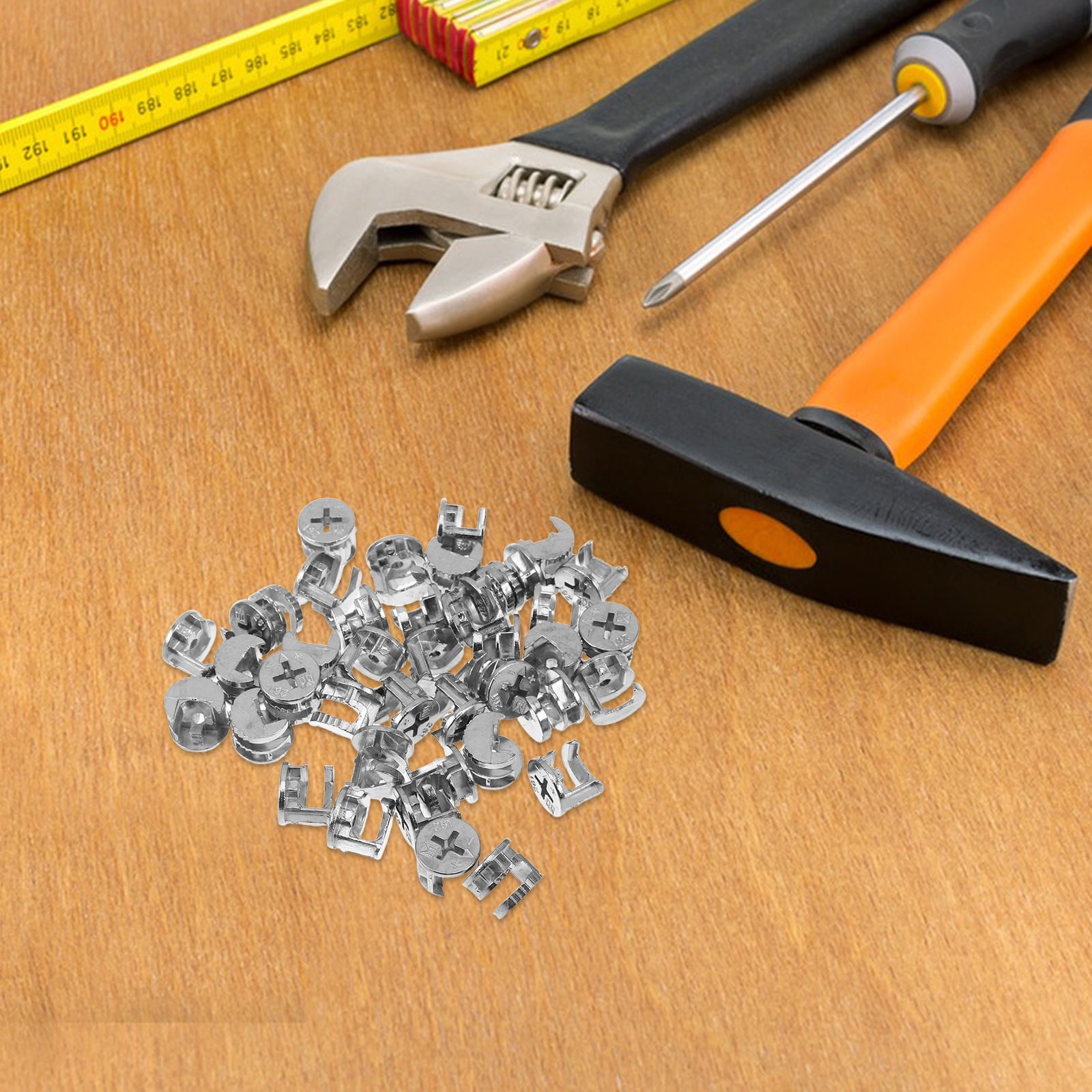 Masteelf 40pcs Furniture Dowel Screw Joint Connectors Cam Lock Nut ...