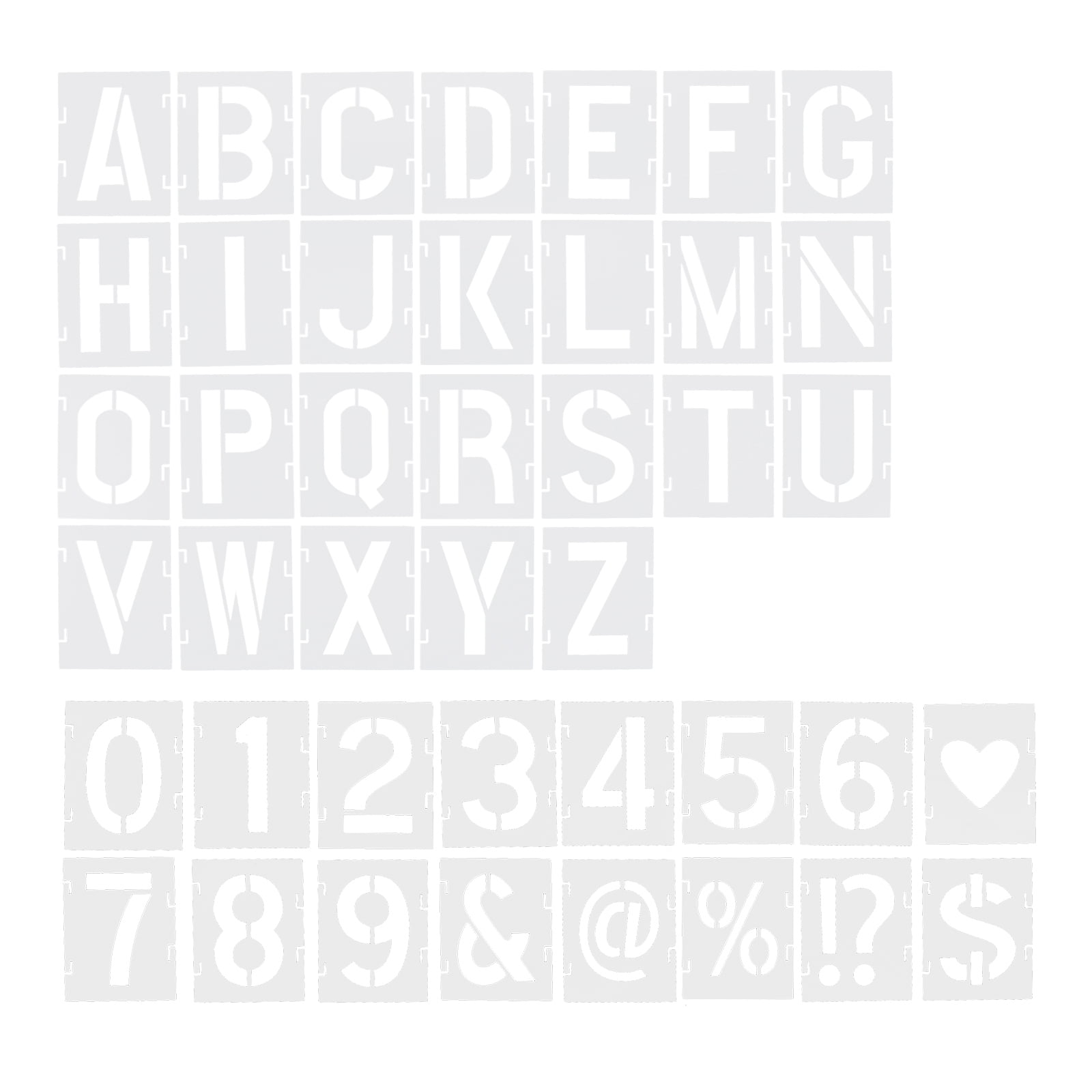 Masteelf 42pcs Alphabet Stencil Painting Stencils Letter Stencils Large ...