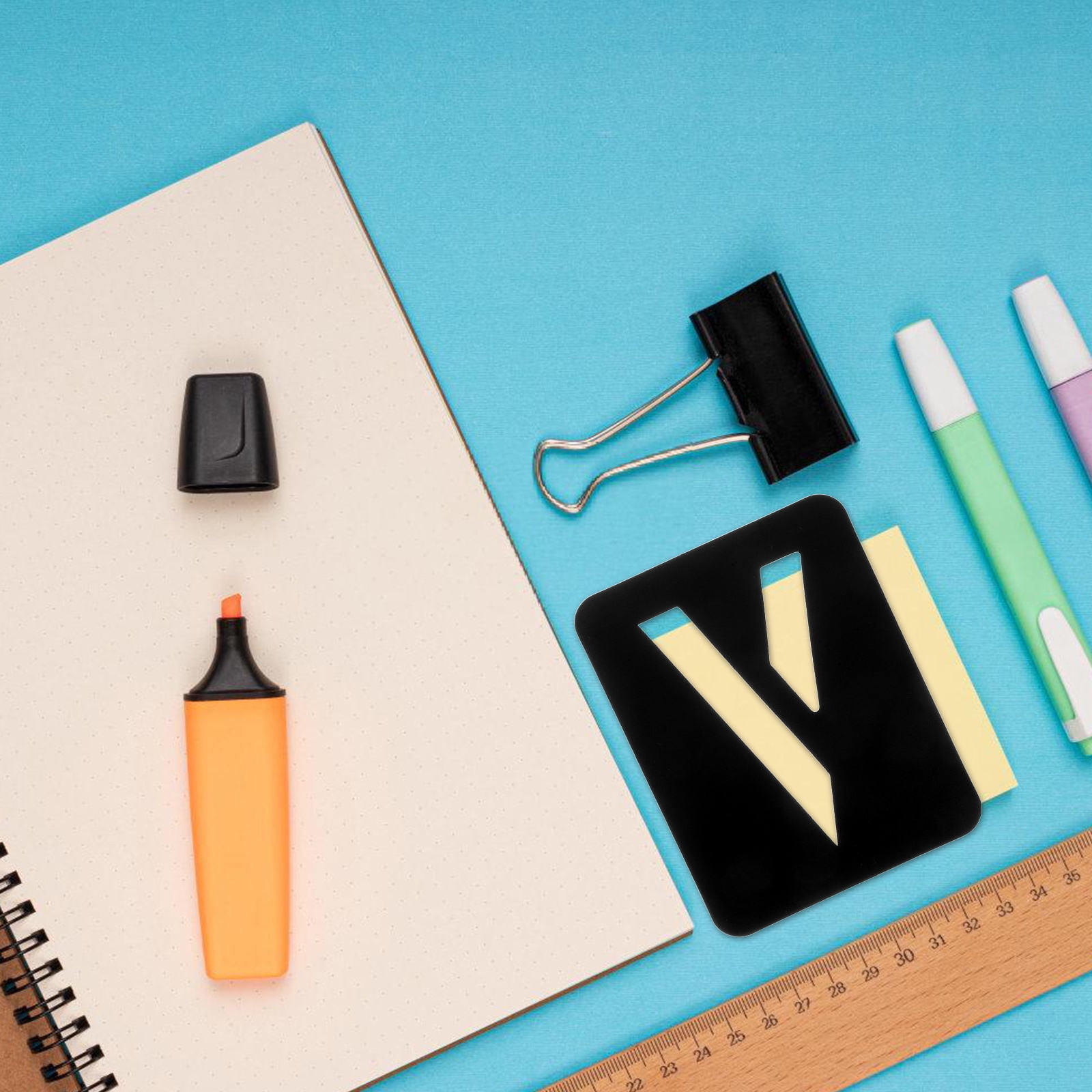 Masteelf 42pcs Plastic Hollow Letter Number Symbol Stencils For Diy ...