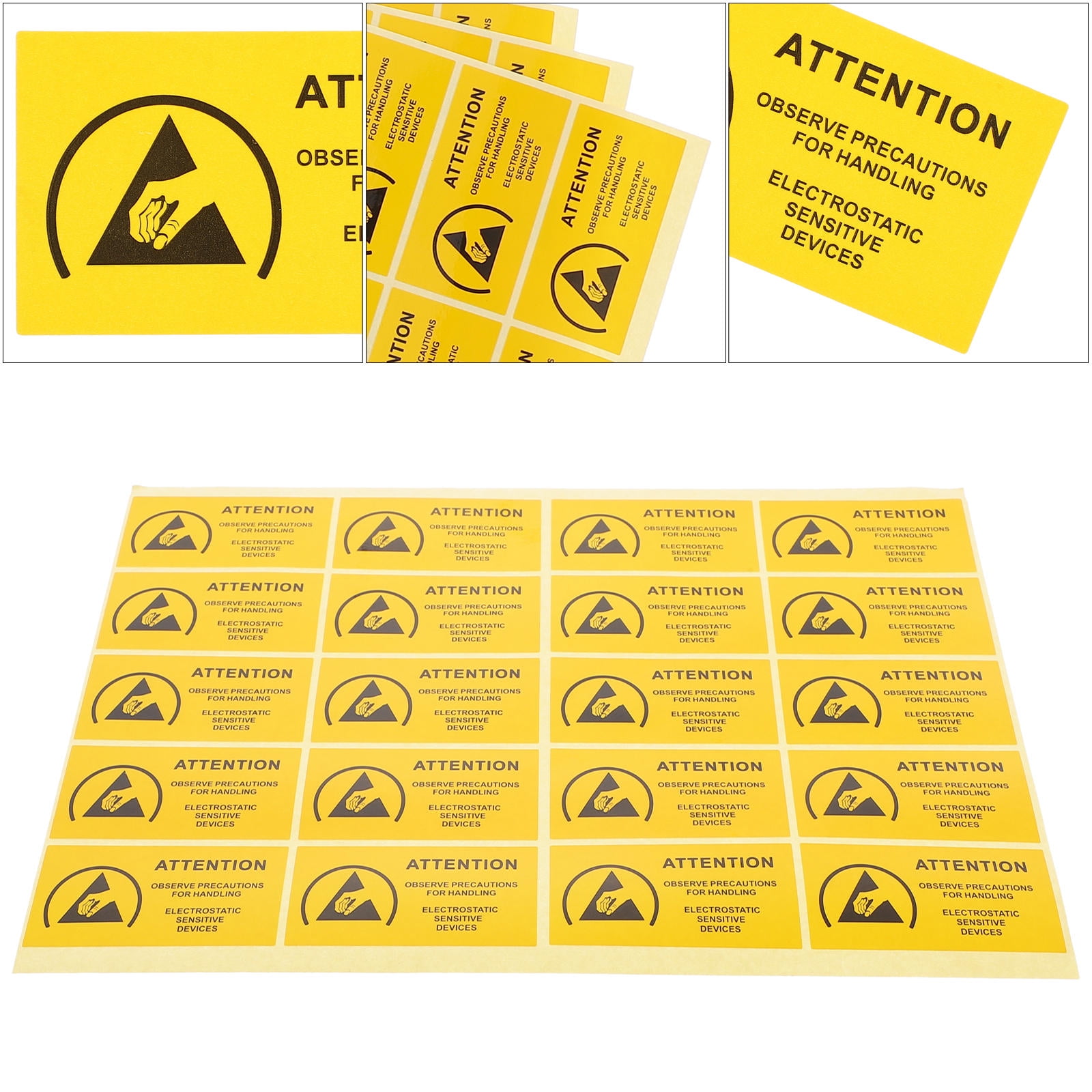 Masteelf 450 Pcs Electro Static Warning Labels Stickers Electrostatic ...