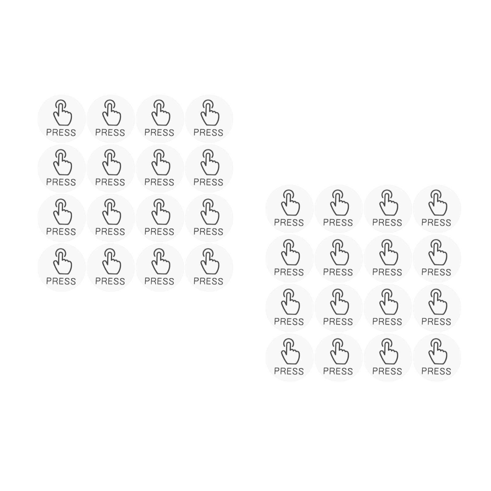 Masteelf 48 pcs Press Label Sticker For Door Switch Pvc Decals Door ...