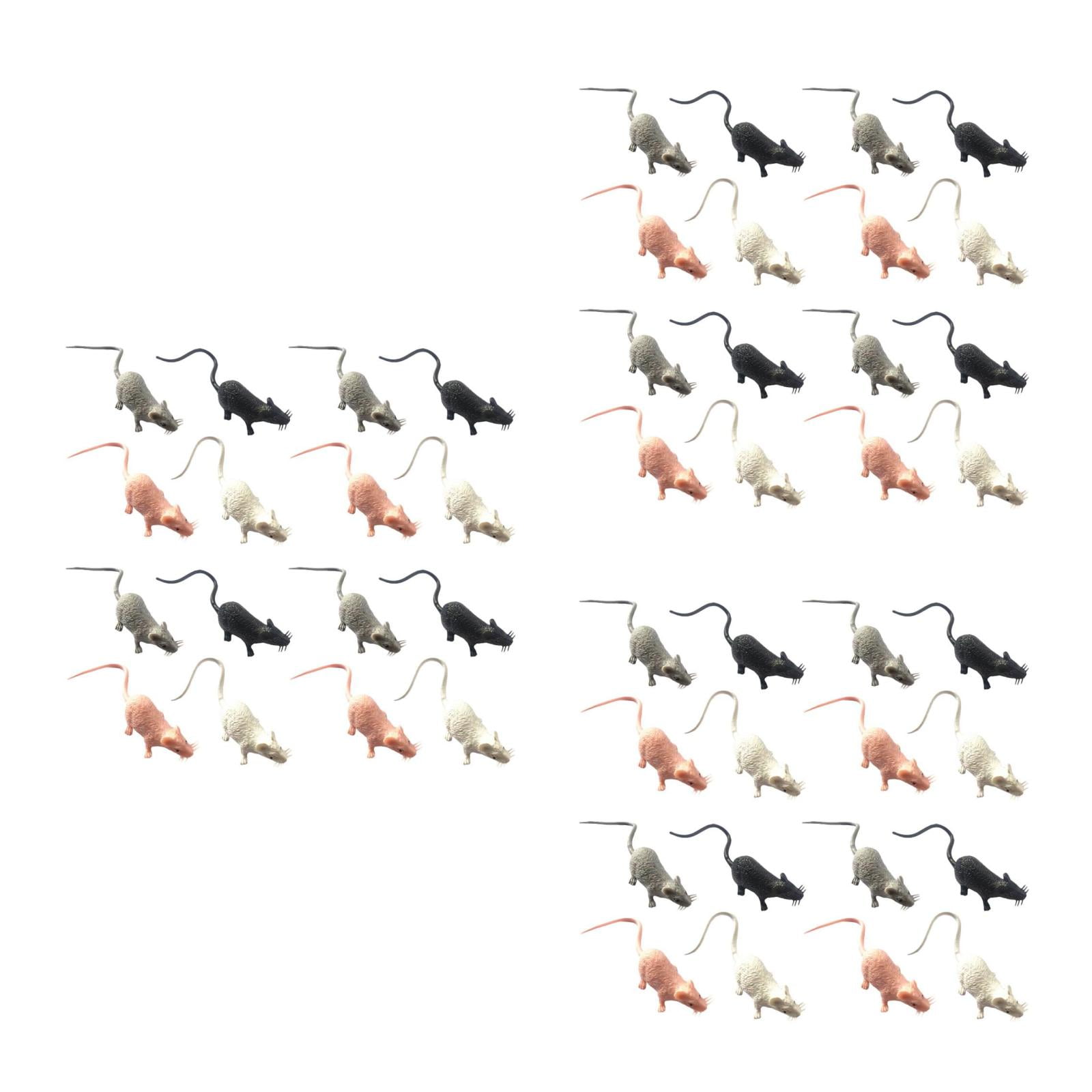 Masteelf 48 pcs Realistic Plastic Mouse Figurines Plastic Mouse Rat ...