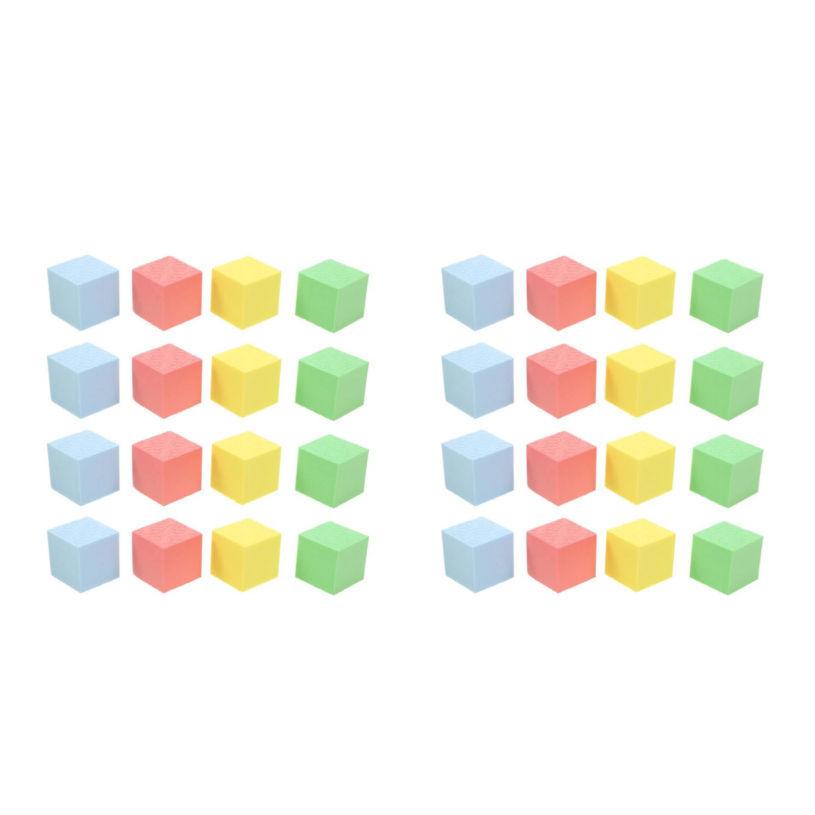 Masteelf 48 pcs Square Foam Block Counting Cube Soft Stacking Cubes 1. ...