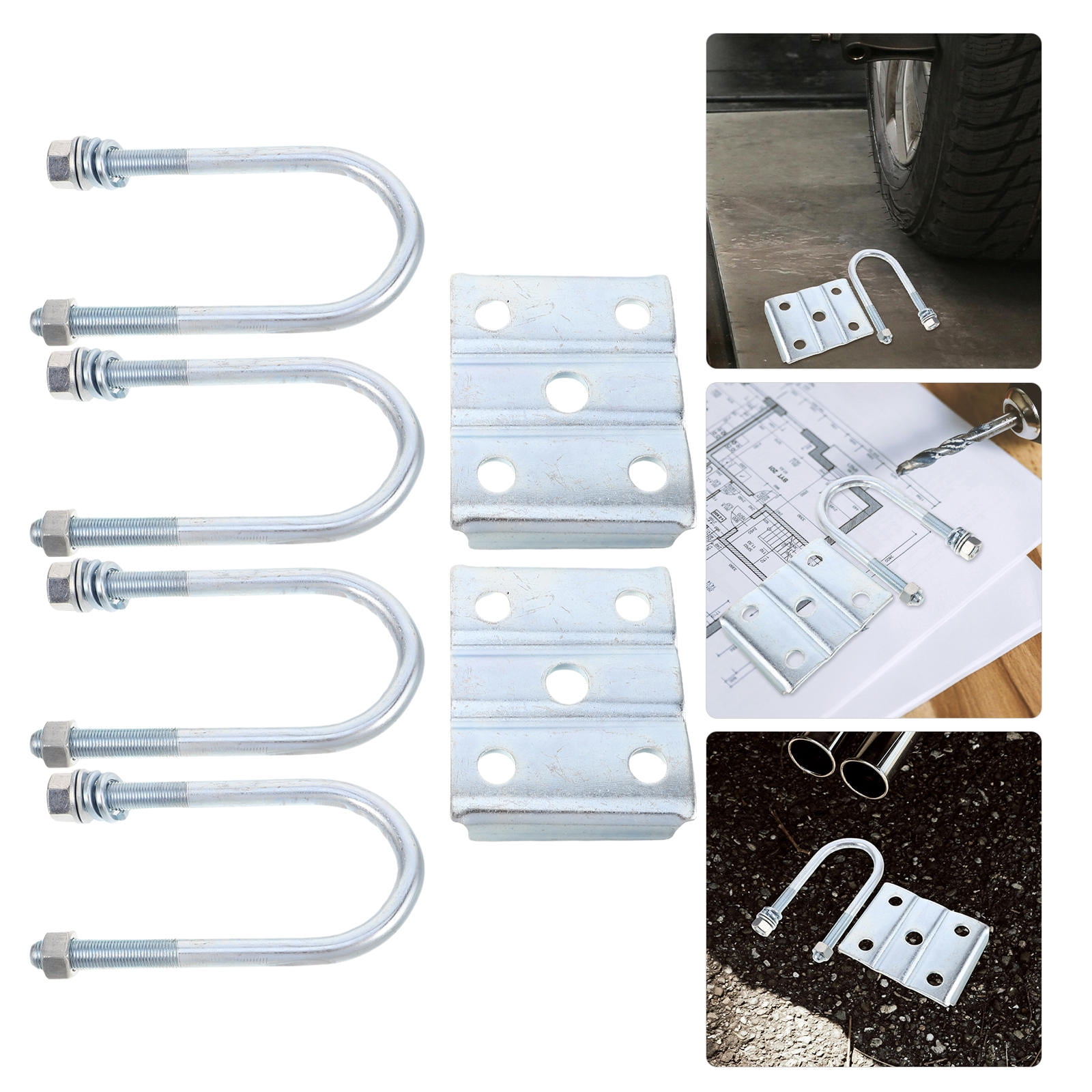 Masteelf 4PCS Trailer U Bolt Assembly for Various Trailer Leaf Spring U ...