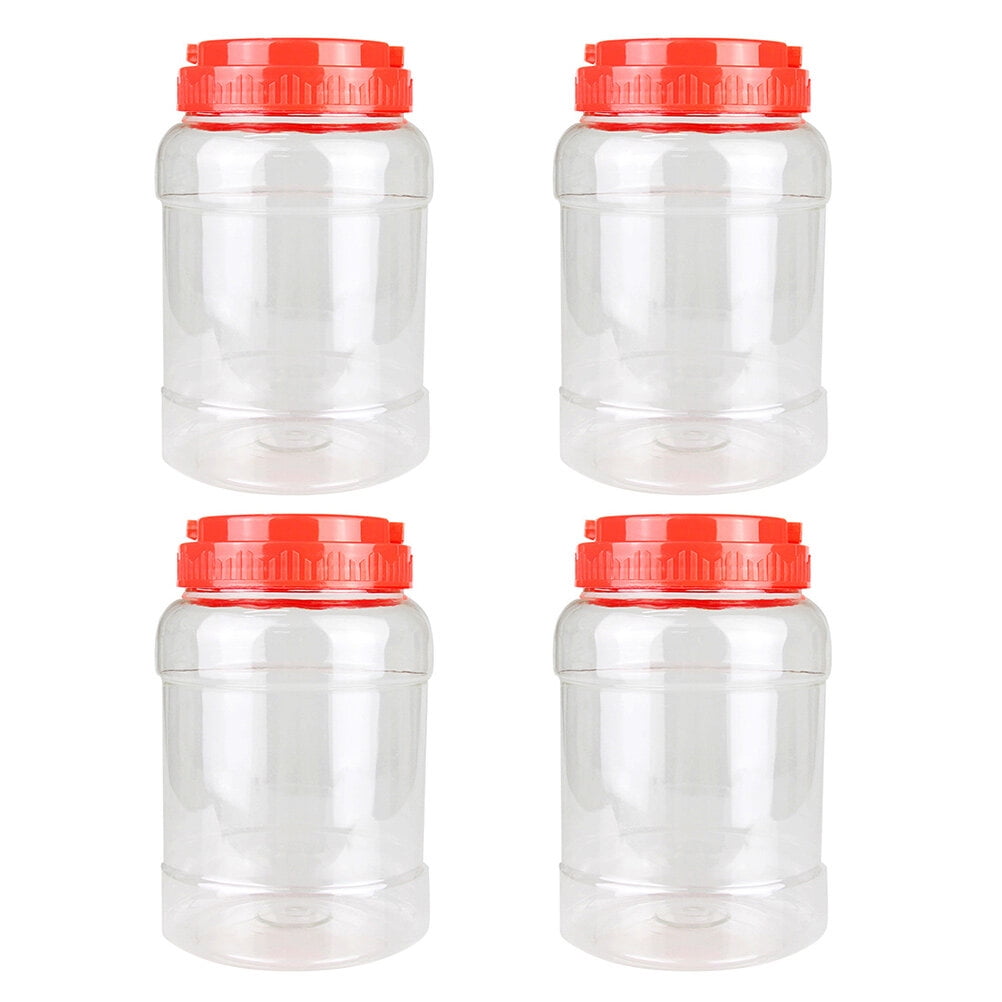 Masteelf 4Pcs Clear Tea Sealed Containers Home Plastic Storage Jars ...