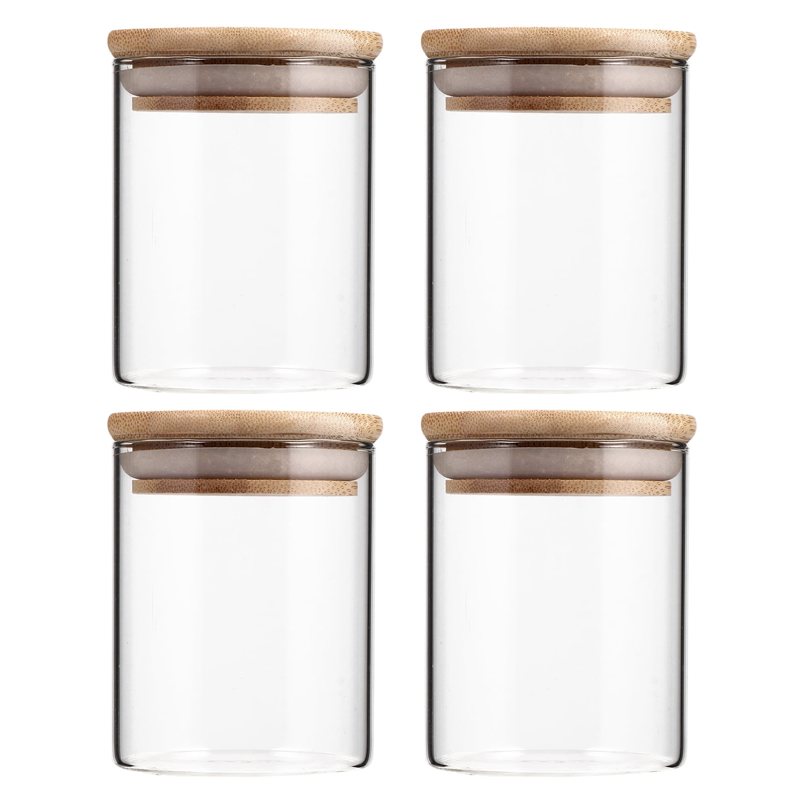Masteelf 4Pcs Kitchen Tea Sealed Containers Practical Glass Storage Jar ...