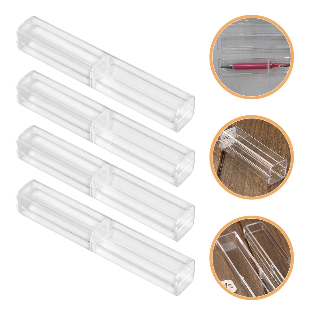 Masteelf 4Pcs Pen Gift Boxes Clear Pen Display Cases Plastic Pencil ...