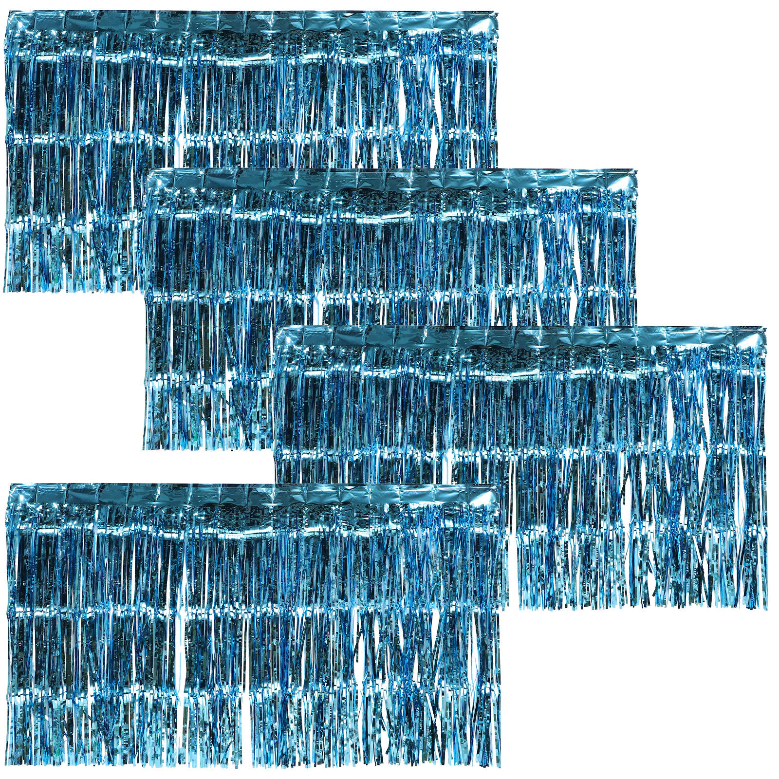 Masteelf 4Pcs Table Skirt Tinsel Fringed Banner Prop for Banquet ...