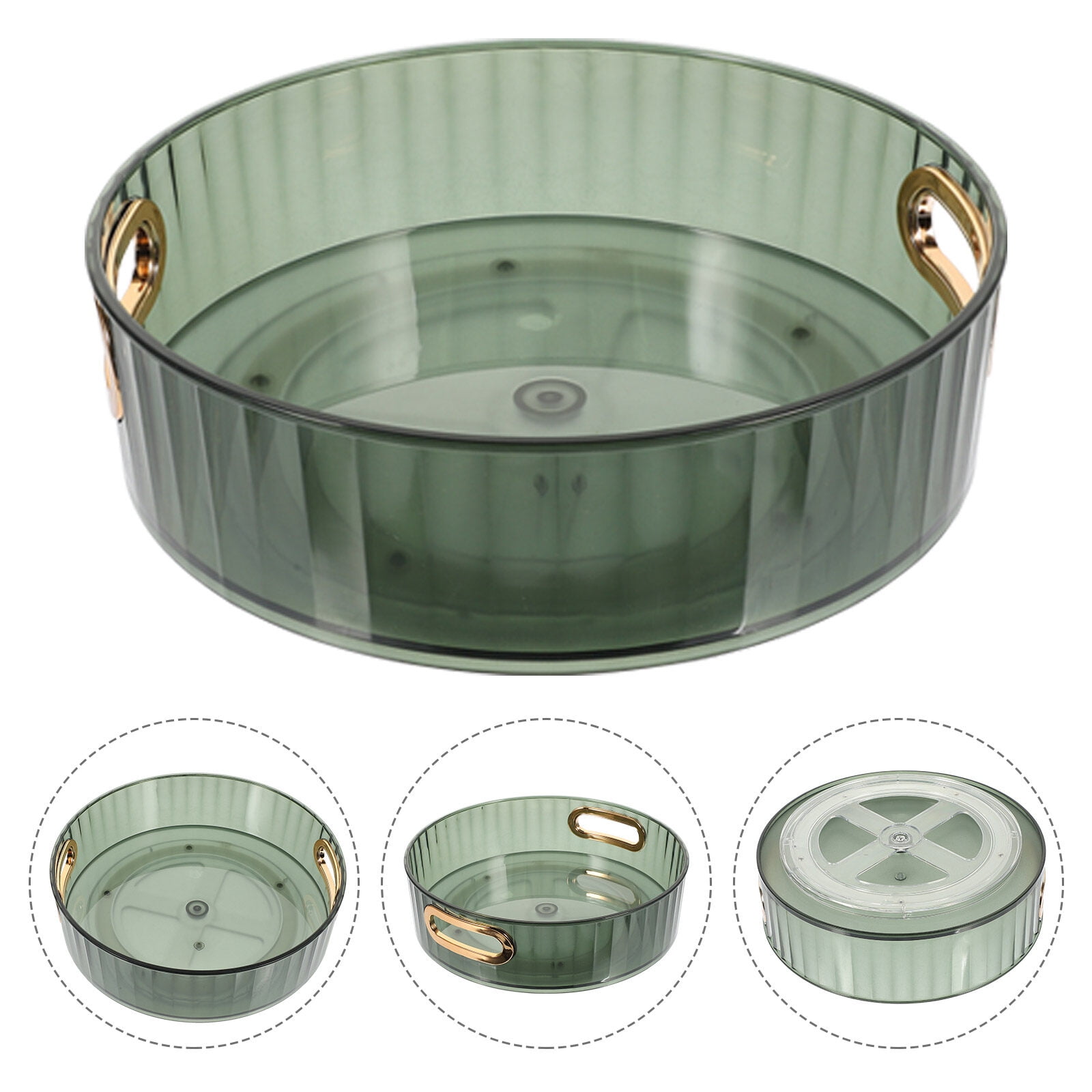 HEATSHAKING Kitchen Spice Turntable Green 1Pack Multi Function Storage ...