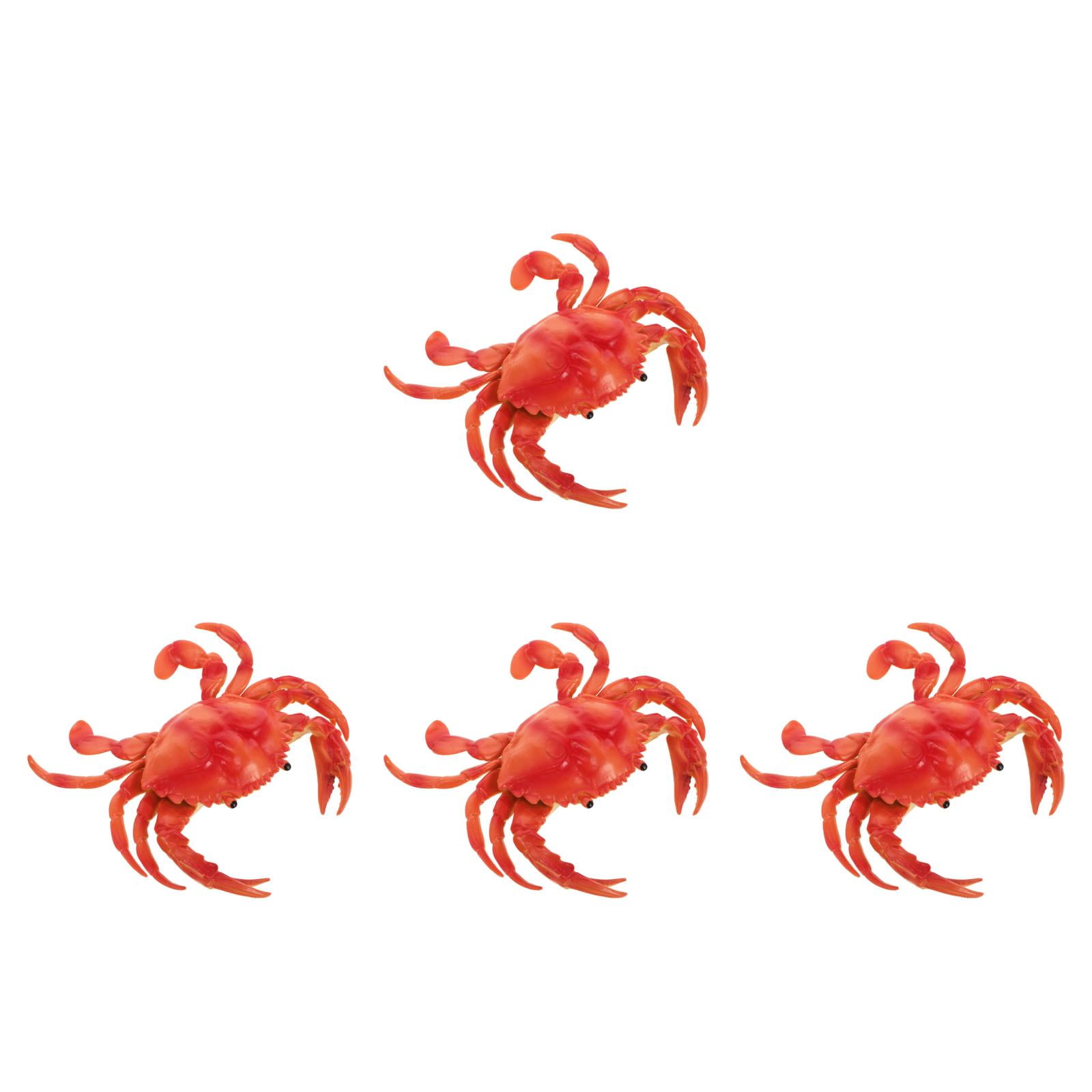 Masteelf 4pcs Adorable Simulation Crab Realistic Sea Animal Model Crab ...