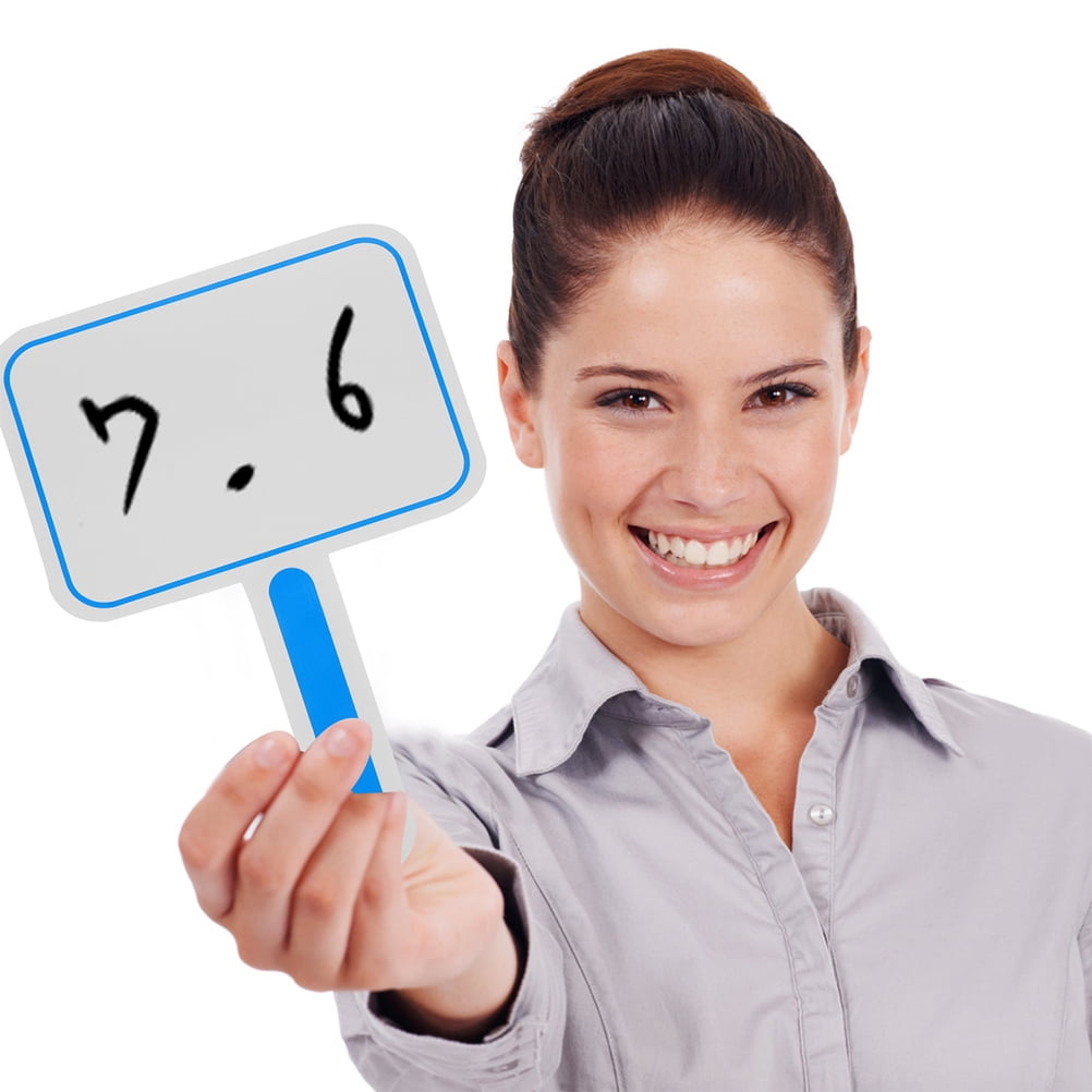 Masteelf 4pcs Answer Paddle Handheld Dry Erase Whiteboard Single Sided ...