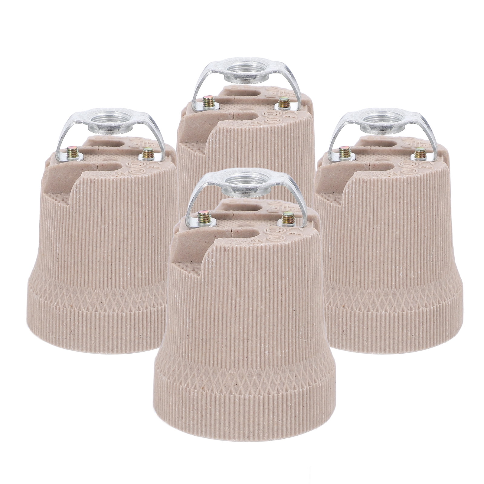 Masteelf 4pcs Ceramics Lamp Socket Light Bulb Parts Light Bulb Socket ...