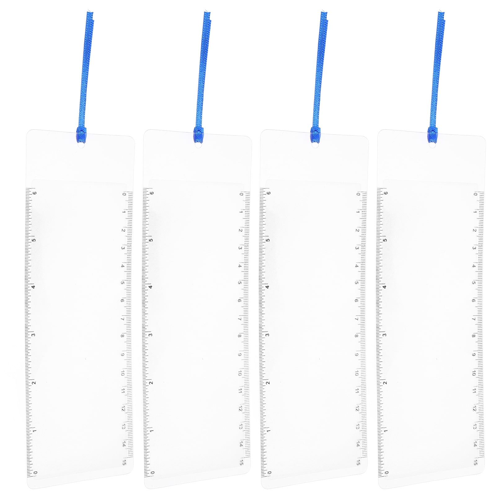 Masteelf 4pcs Clear Bookmark Ruler Magnifier 3x Magnification Bookmark ...