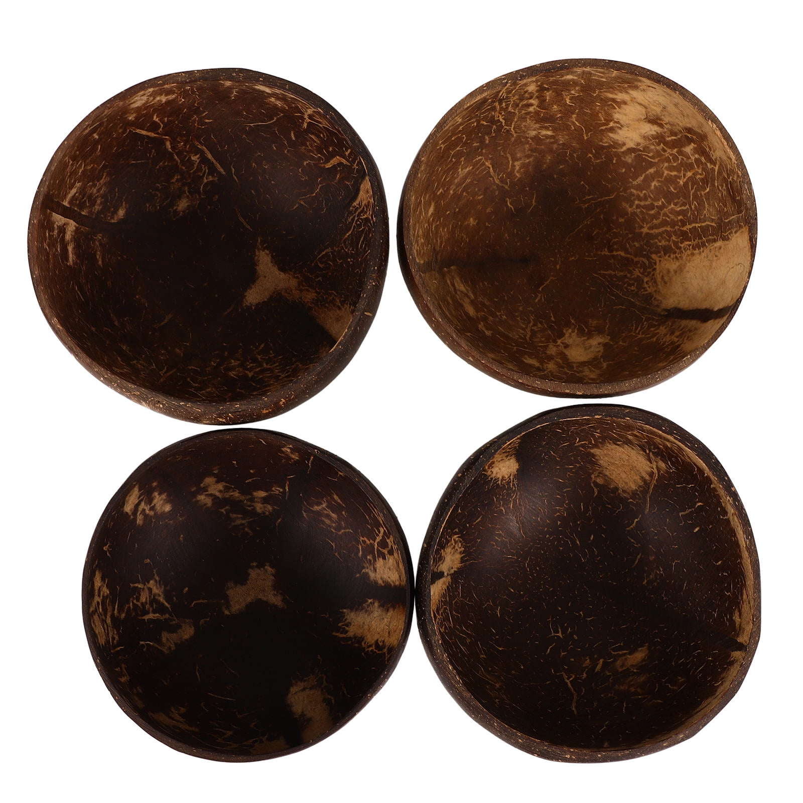 Masteelf 4pcs Coconuts Shell Bowl Decorative Salad Bowl Natural ...
