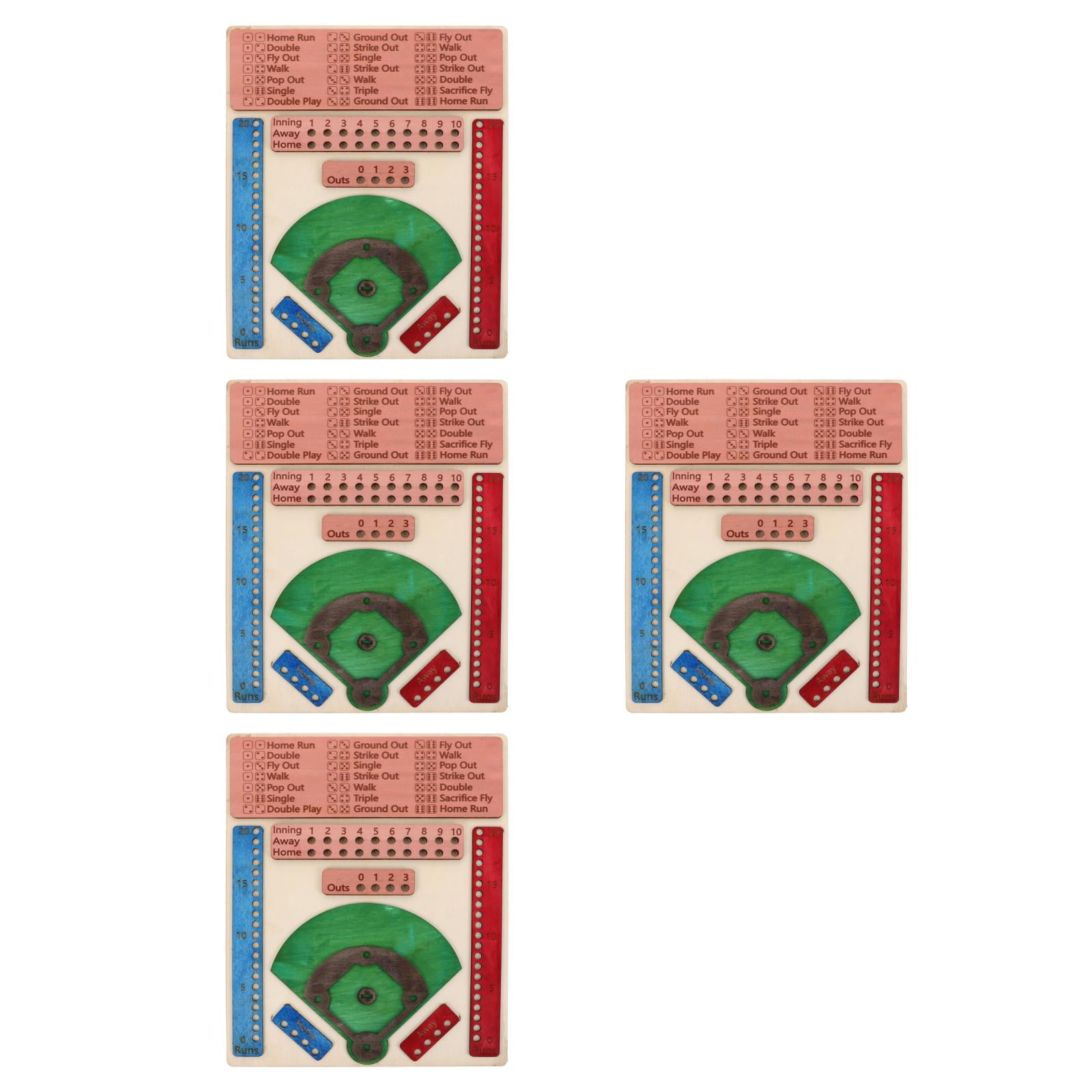 Masteelf 4pcs Creative Baseball Board Game For Family Game Tabletop ...