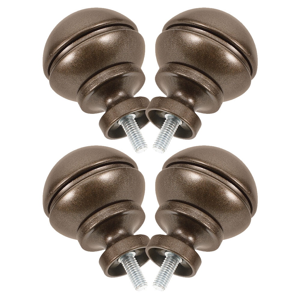 Masteelf 4pcs Curtain Rod Finials Curtain Rod End Cap Finials for ...
