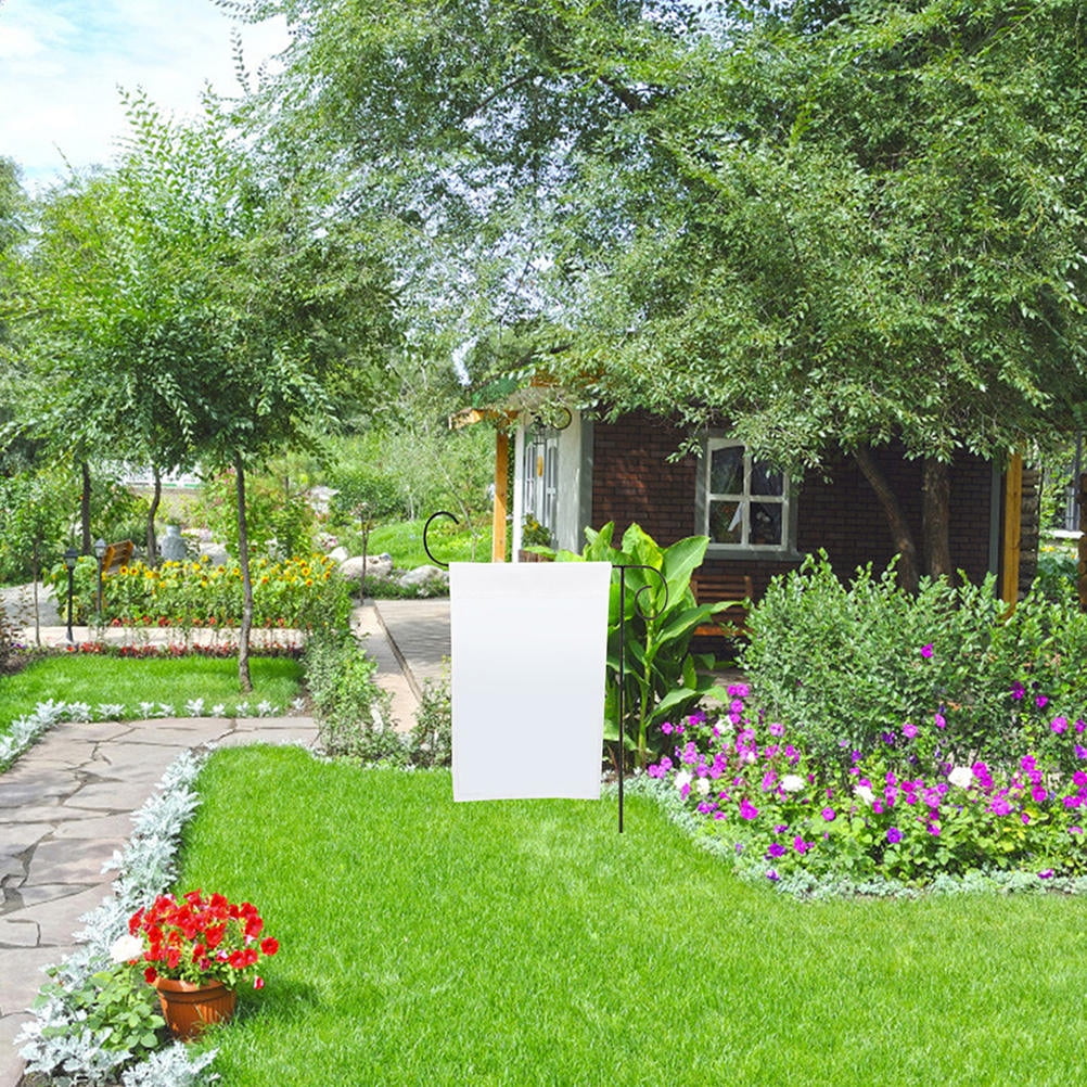 Masteelf 4pcs Diy Blank Garden Flags Yard Flags Writable Garden Banners ...