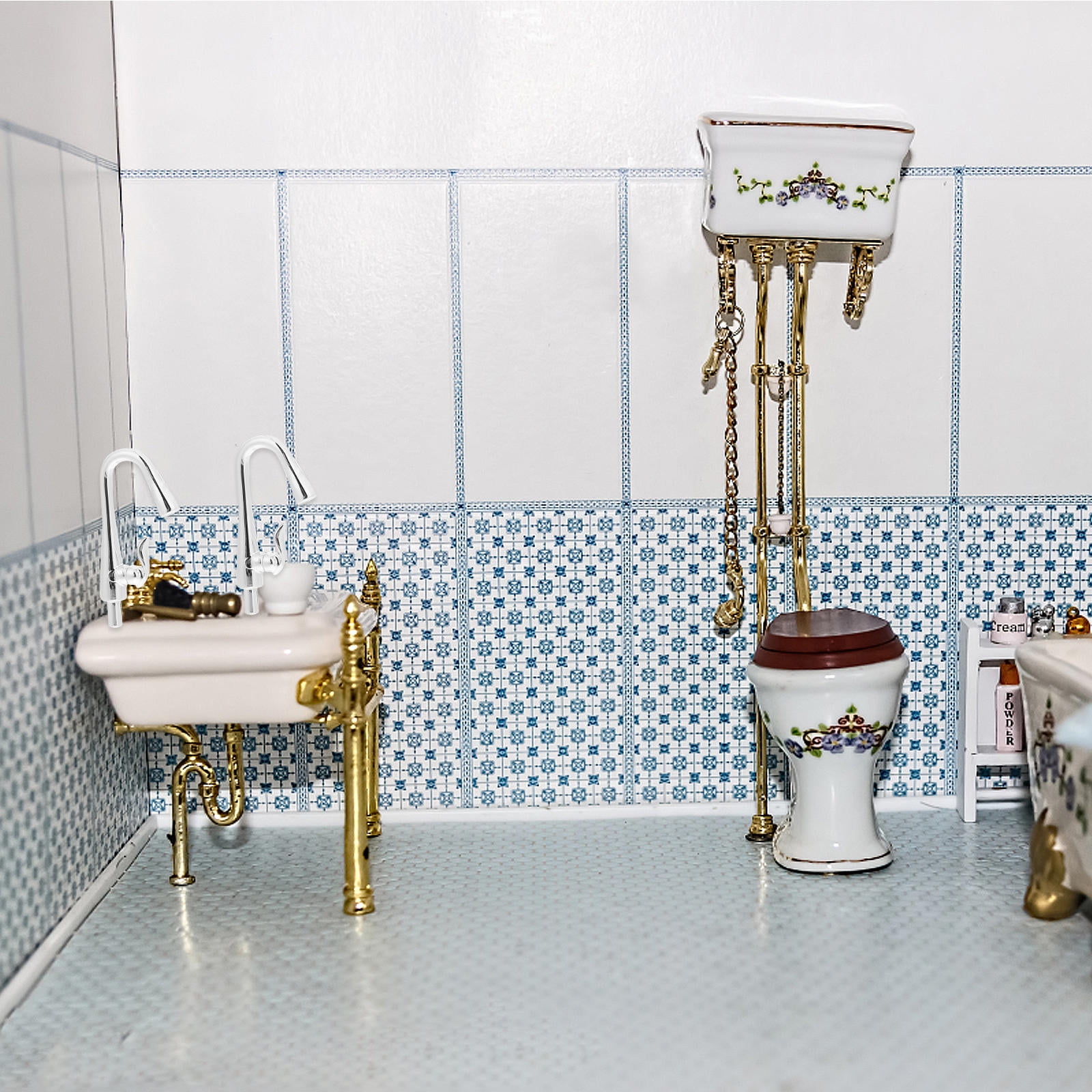 Masteelf 4pcs Dollhouse Decoration Simulated Mini Faucet Dollhouse ...