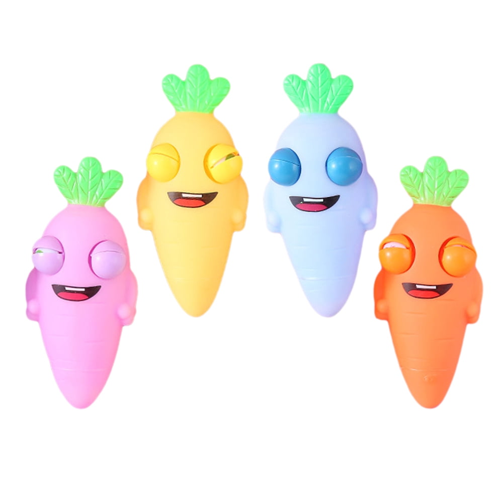 Masteelf 4pcs Fidget Toys Squeeze Toys Cartoon Carrot Squeeze Toys ...