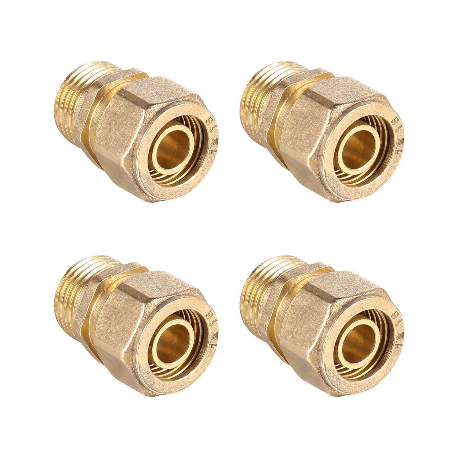 Masteelf 4pcs Fittings Water Oil Gas Coupler Connector Outer Thread ...