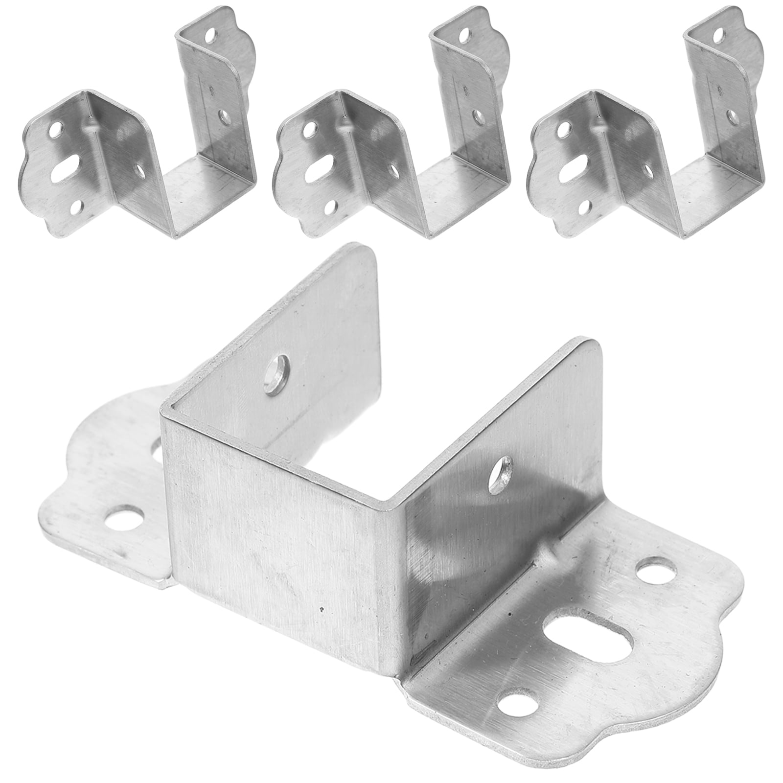 Masteelf 4-Piece Heavy Duty Stainless Steel Bed Rail Brackets U-Shaped ...