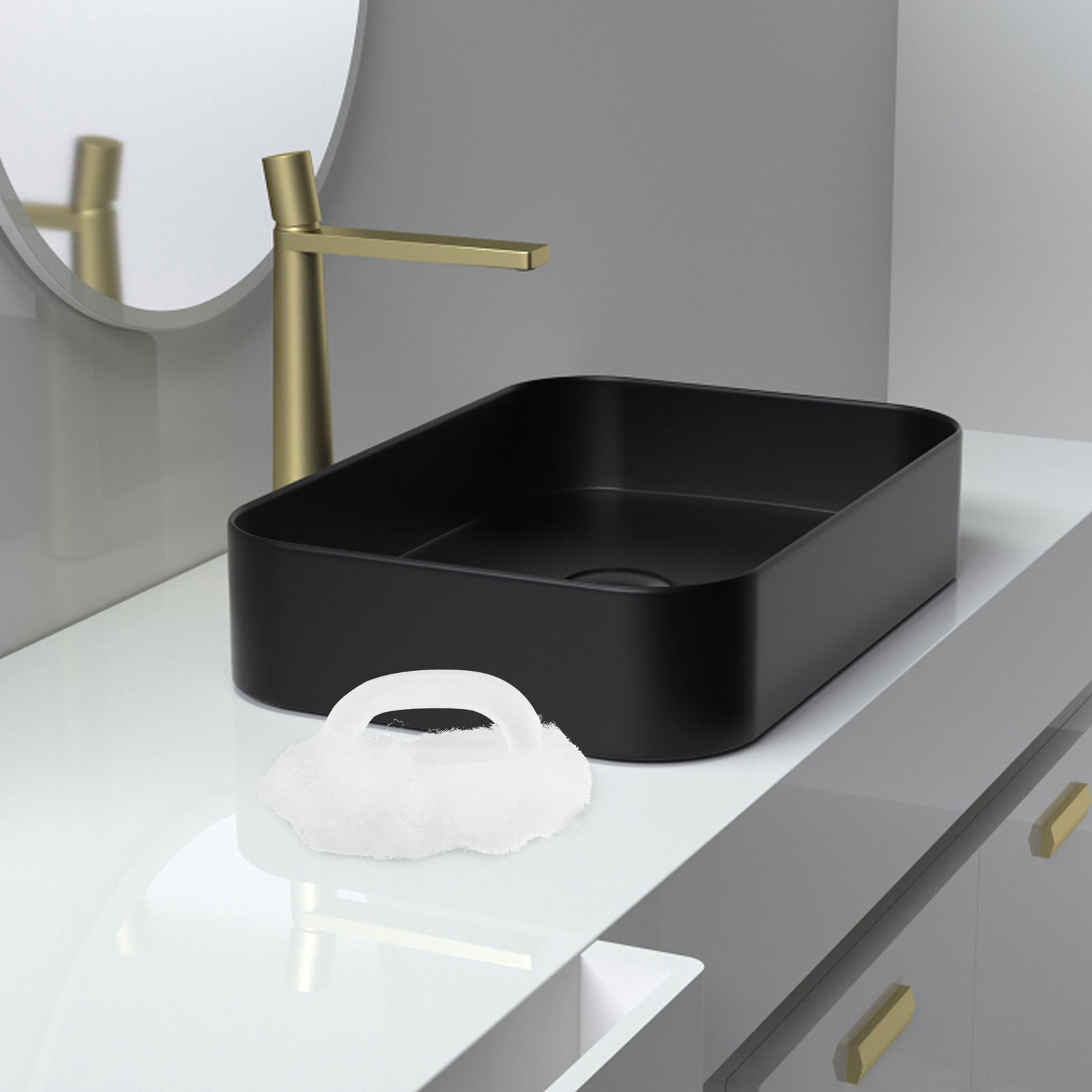 Masteelf 4pcs Indoor Floor Tile Brush Multi-Use Bathtub Cleaner Brush ...