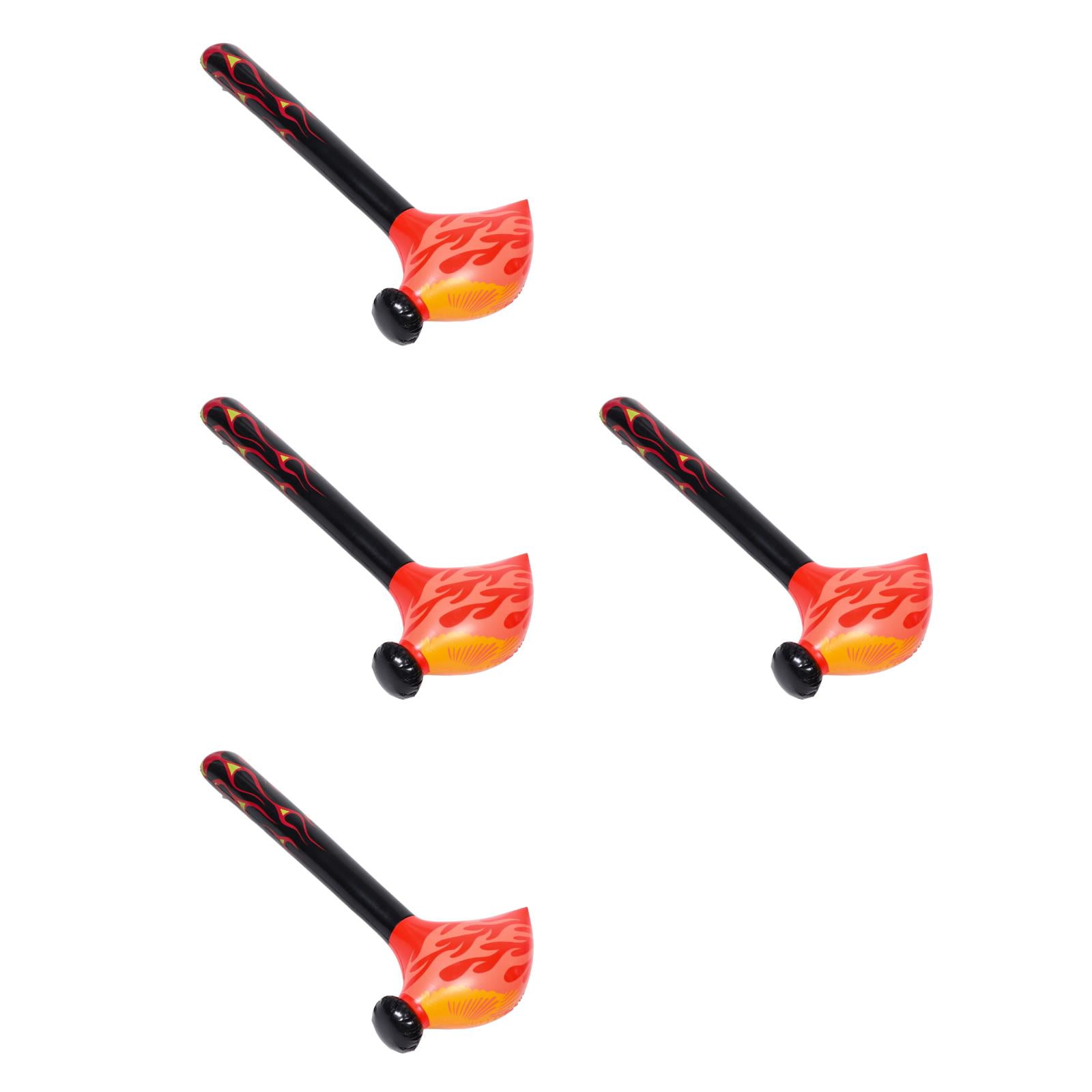 Masteelf 4pcs Inflatable Hammer Blow Up Flame Stick Pool Party Balloons ...