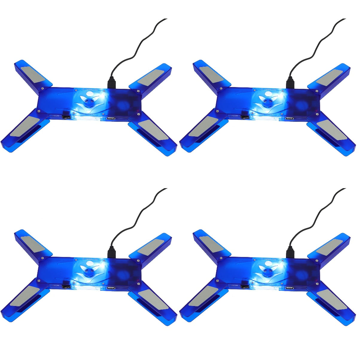 Masteelf 4pcs Laptop Cooling Fan Foldable LED Laptop Holder Laptop Fan ...