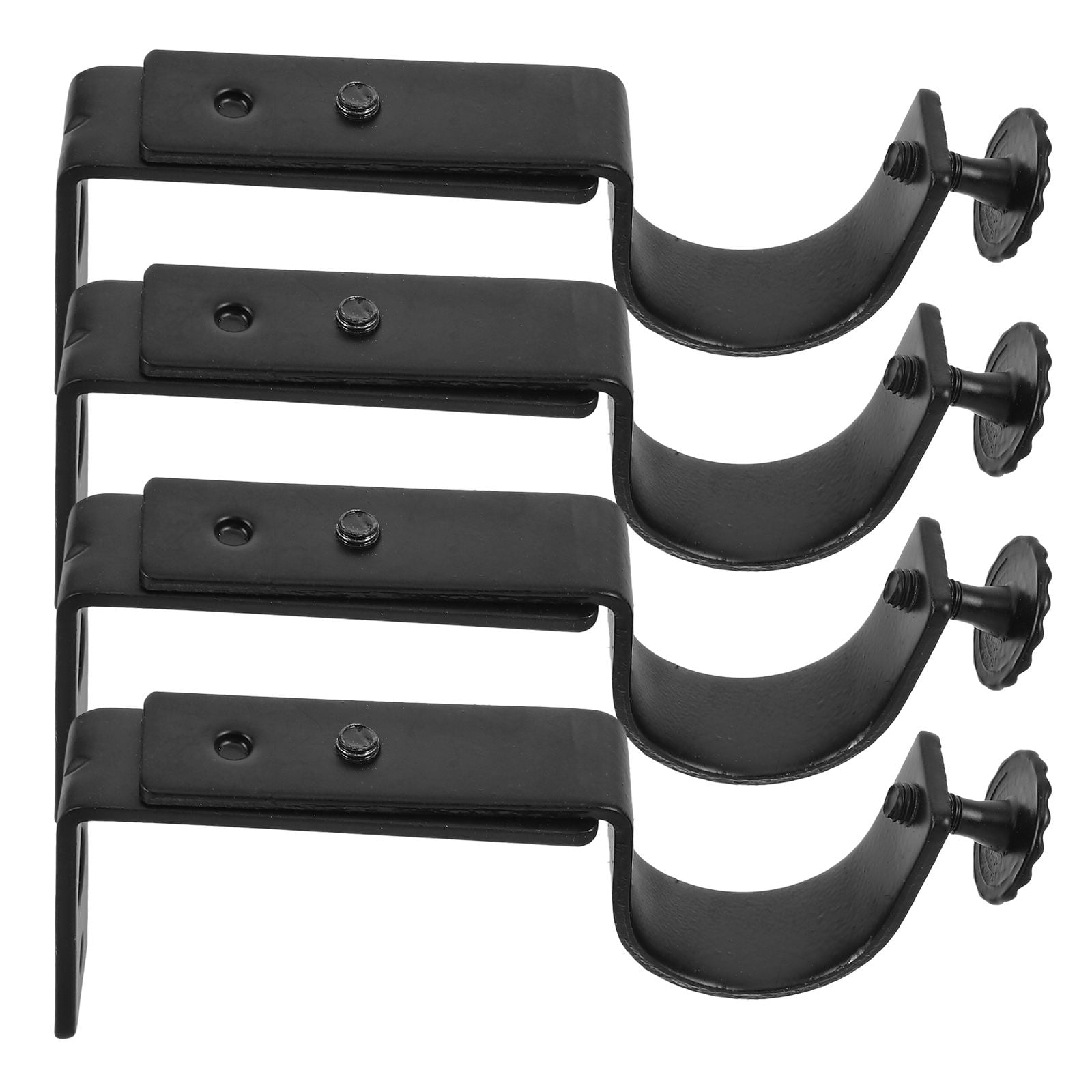Masteelf 4pcs Metal Adjustable Curtain Rod Brackets Curtain Pole ...