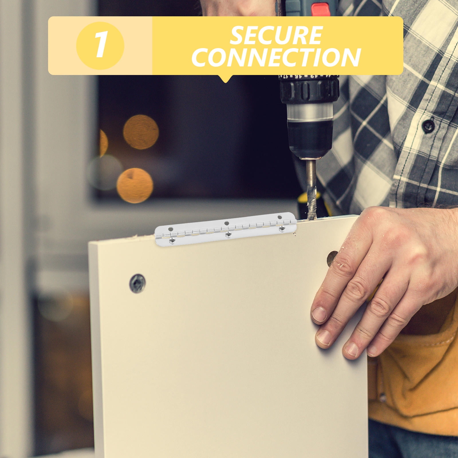 Masteelf 4pcs Metal Hinges for Wooden Jewelry Boxes Piano Hinges ...