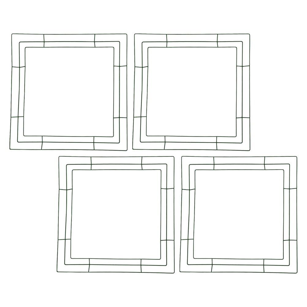 Masteelf 4pcs Metal Square Wreath Frame Macrame Floral Arrangement Form ...