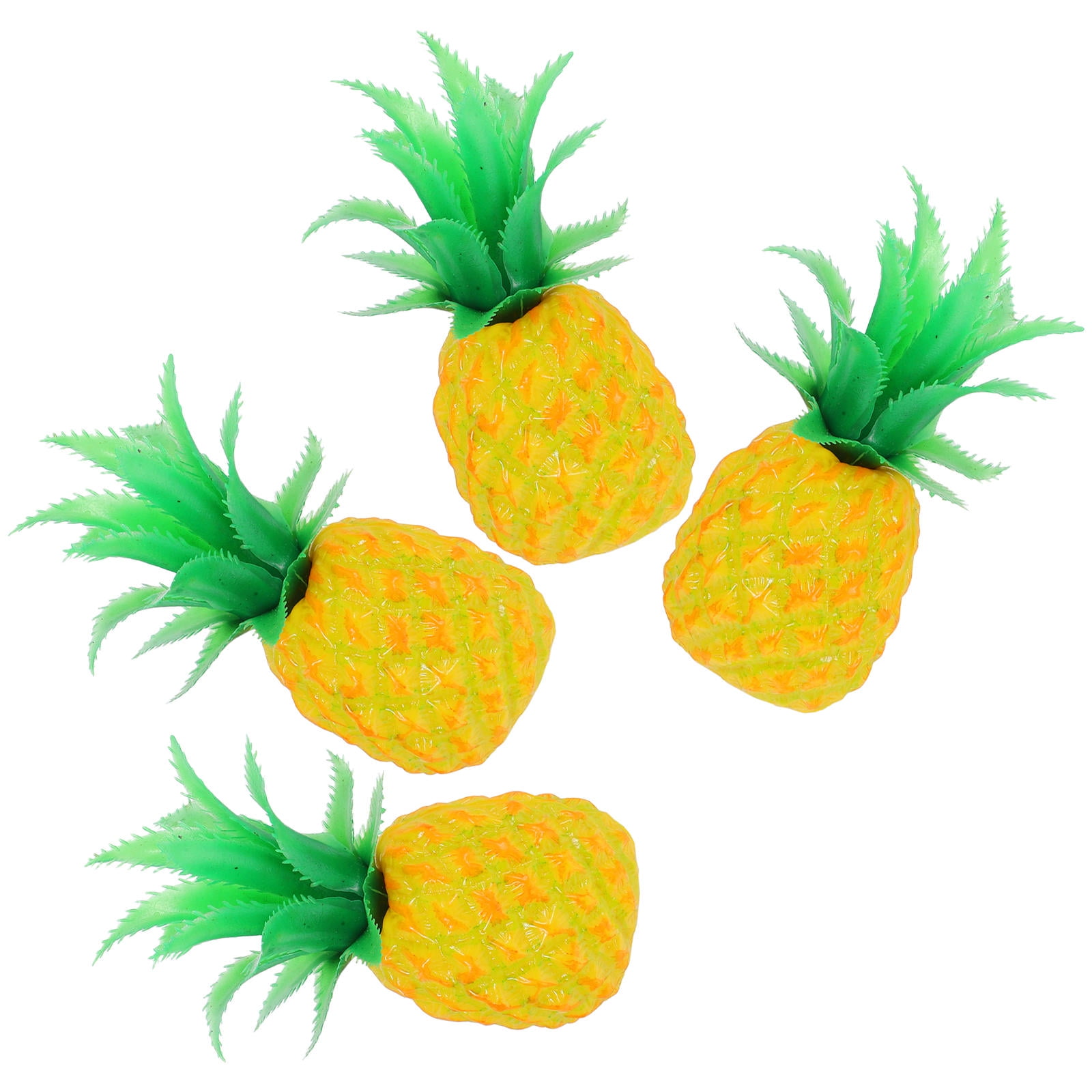 Masteelf 4pcs Mini Artificial Pineapple Decorations Realistic Plastic Fruit Model For Kitchen ...