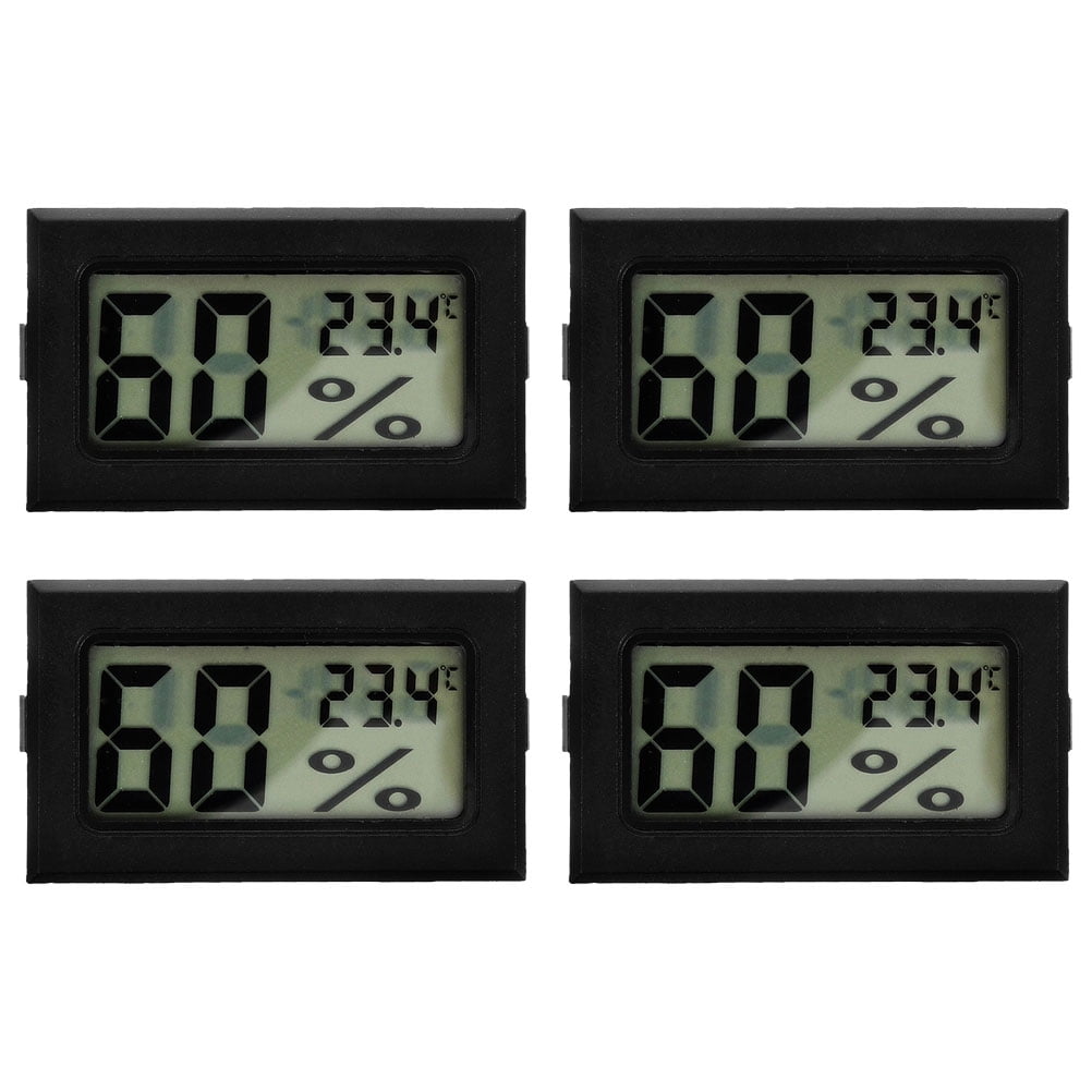 Masteelf 4pcs Mini Digital Thermometer Hygrometer Room Thermometer ...