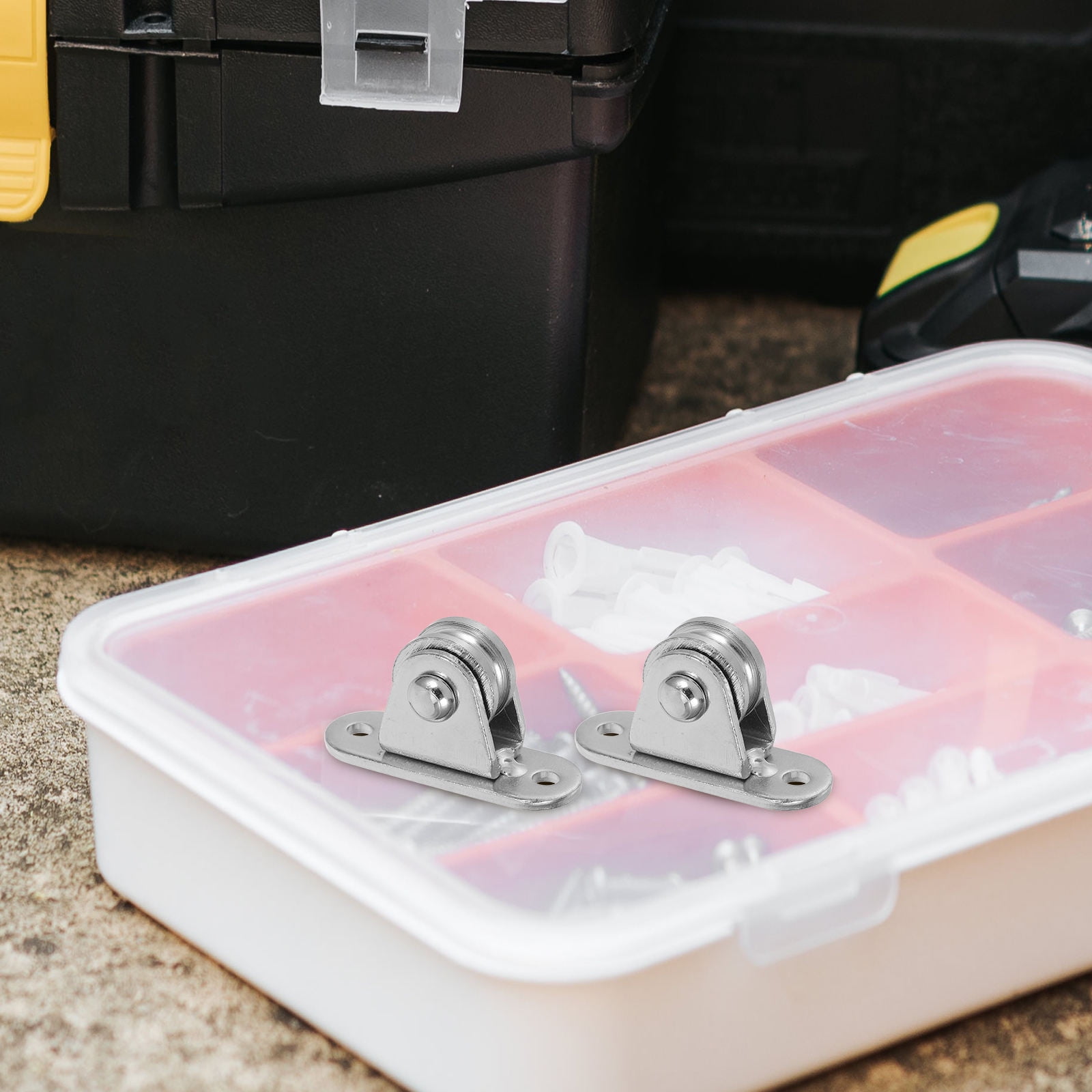 Masteelf OUNONA 4pcs Small Pulley Wheel Block Silent Heavy Duty Fixed ...