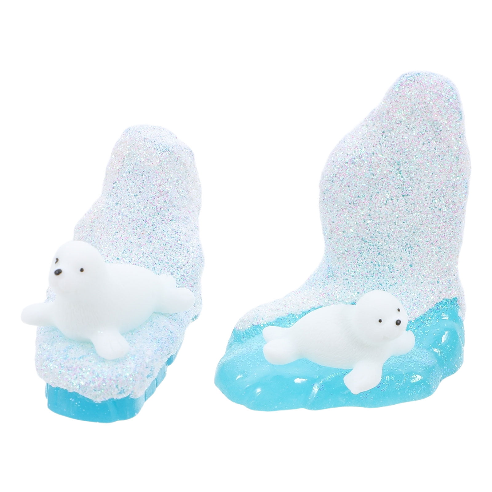 Masteelf 4pcs Miniature Resin Iceberg Seal Figurines Set Tiny Polar ...