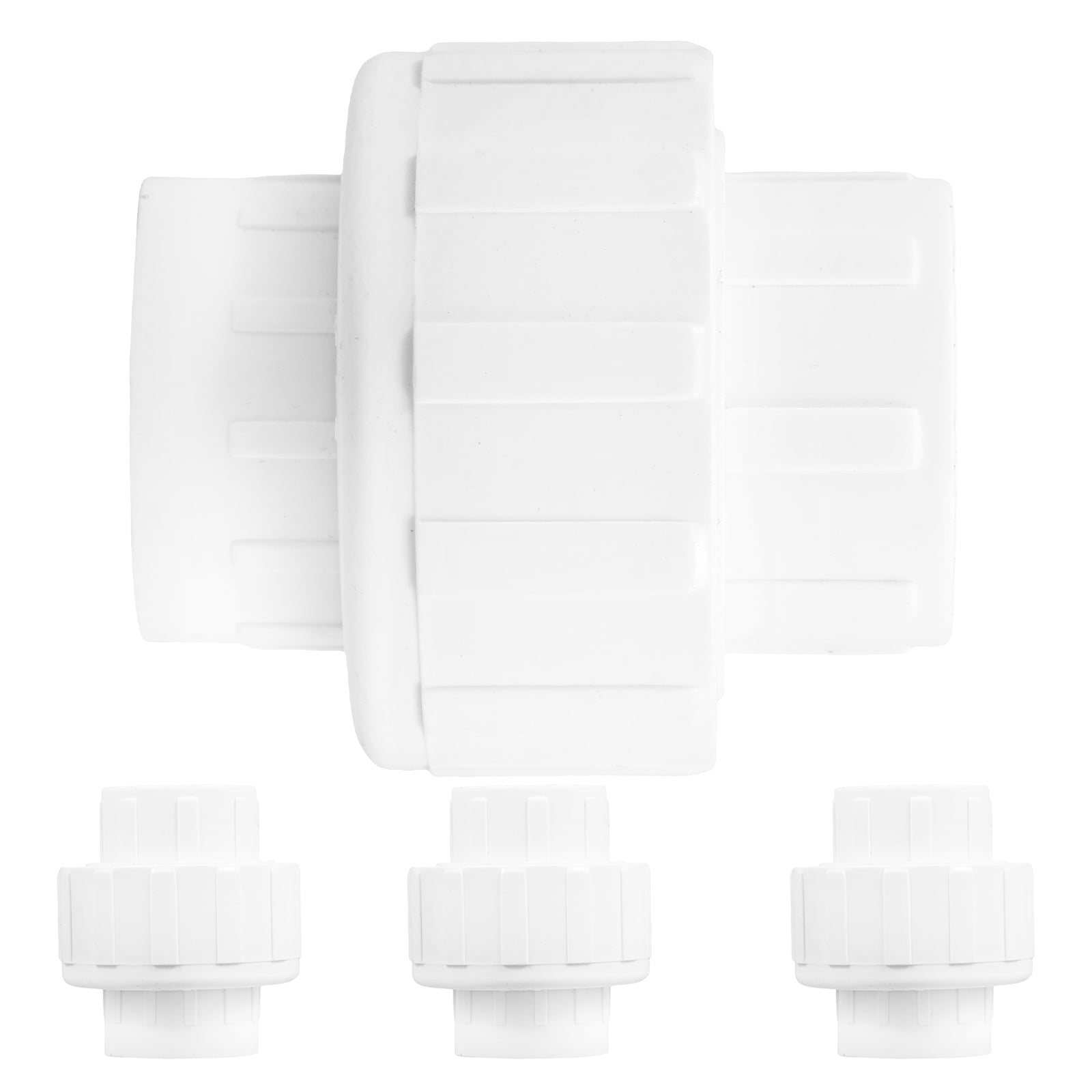 Masteelf 4pcs Pvc Union Coupling Pipes Fitting Pvc Water Pipe Interface ...