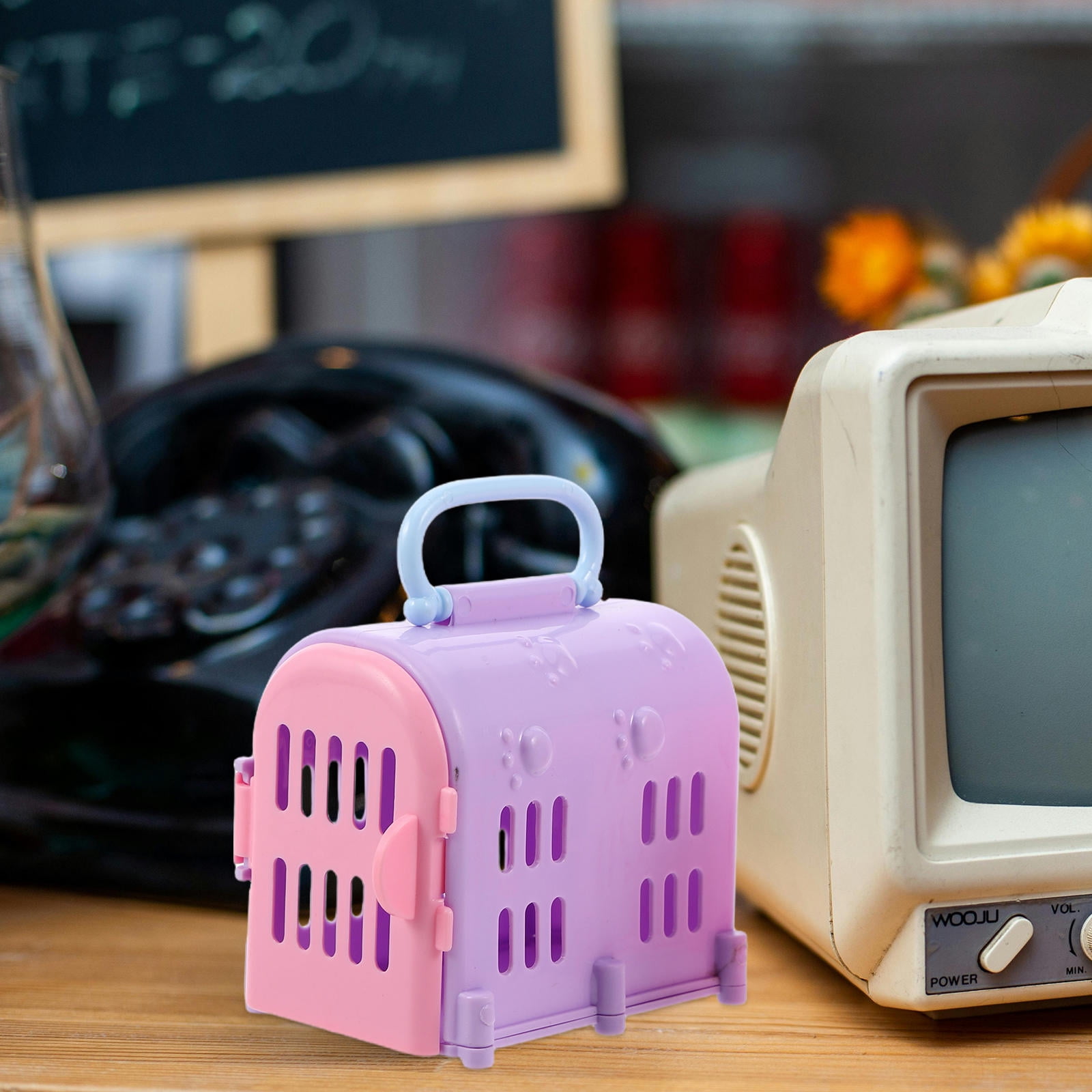 Masteelf 4pcs Realistic Dollhouse Pet Travel Carrier for Pretend Play ...