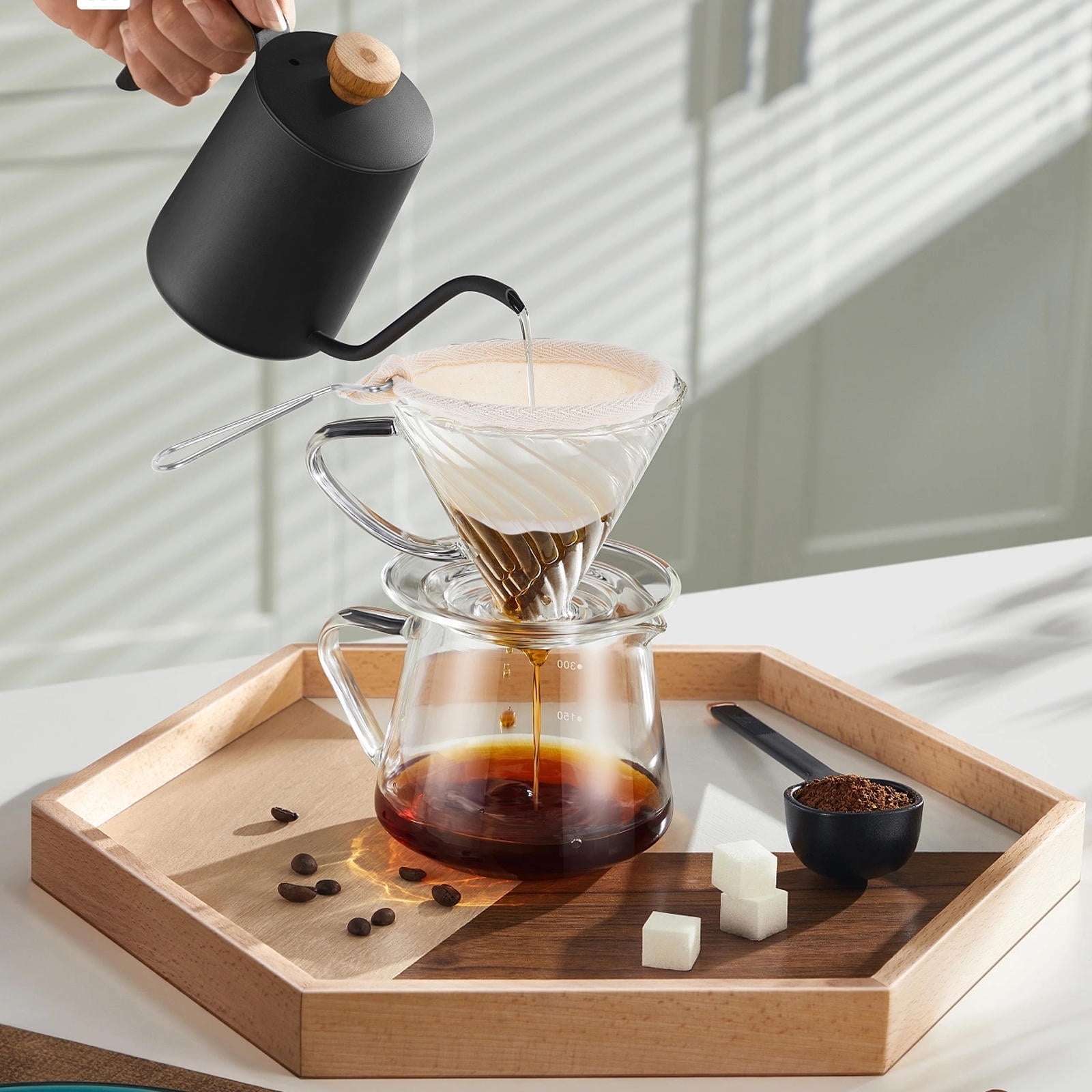 Masteelf 4pcs Reusable Coffee Tea Filter Traditional Strainer Cloth Tea ...